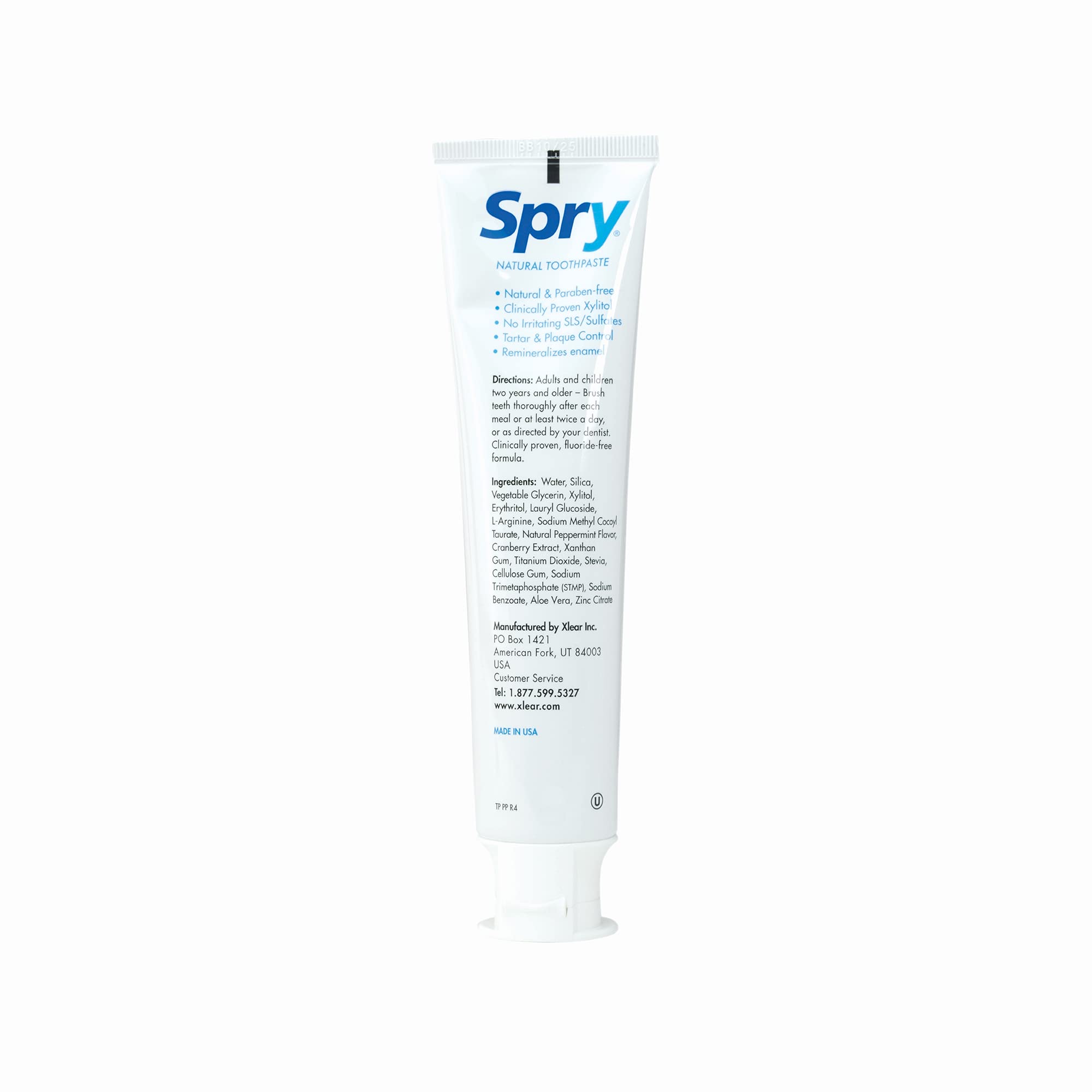 Spry NON-FLUORIDE Xlear Xylitol Toothpaste 6-PACK SAVINGS!!!