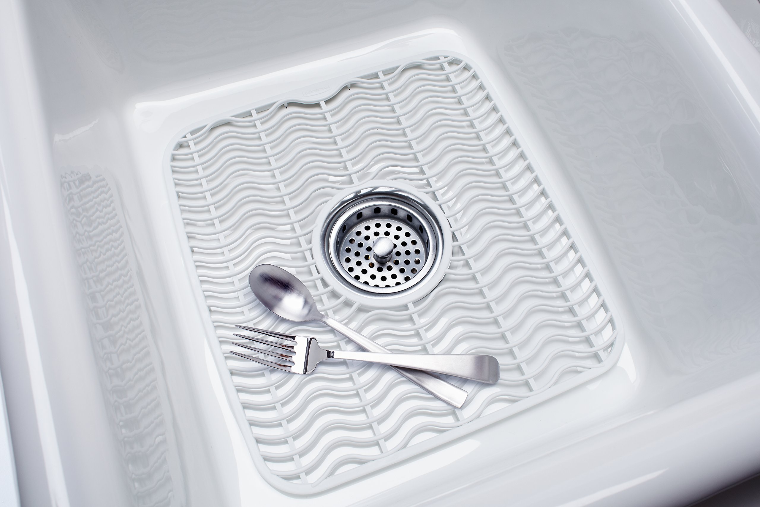 Rubbermaid White Twin Sink Mat 1295-06-WHT