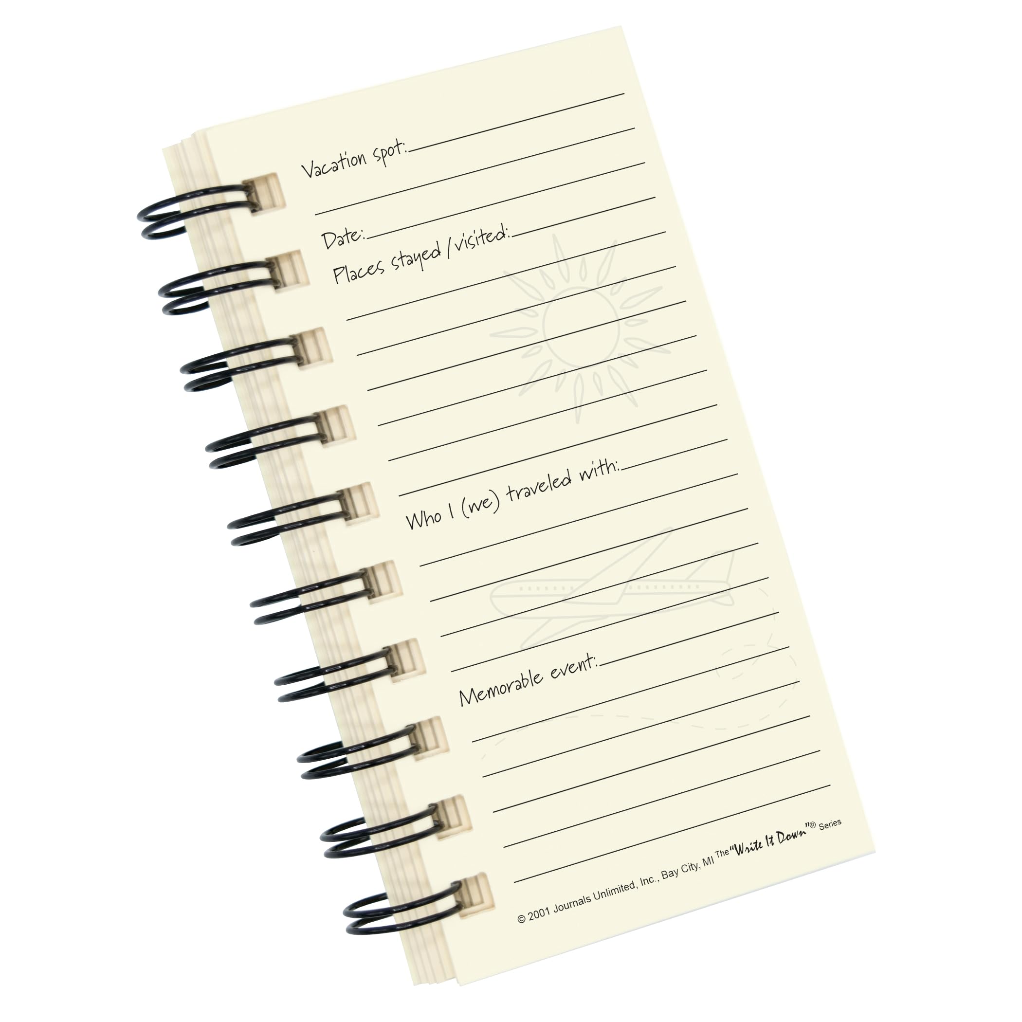 Vacation, The Travelers Journal - MINI Kraft Brown with Hard Cover (prompts on every page, recycled paper, read more...)