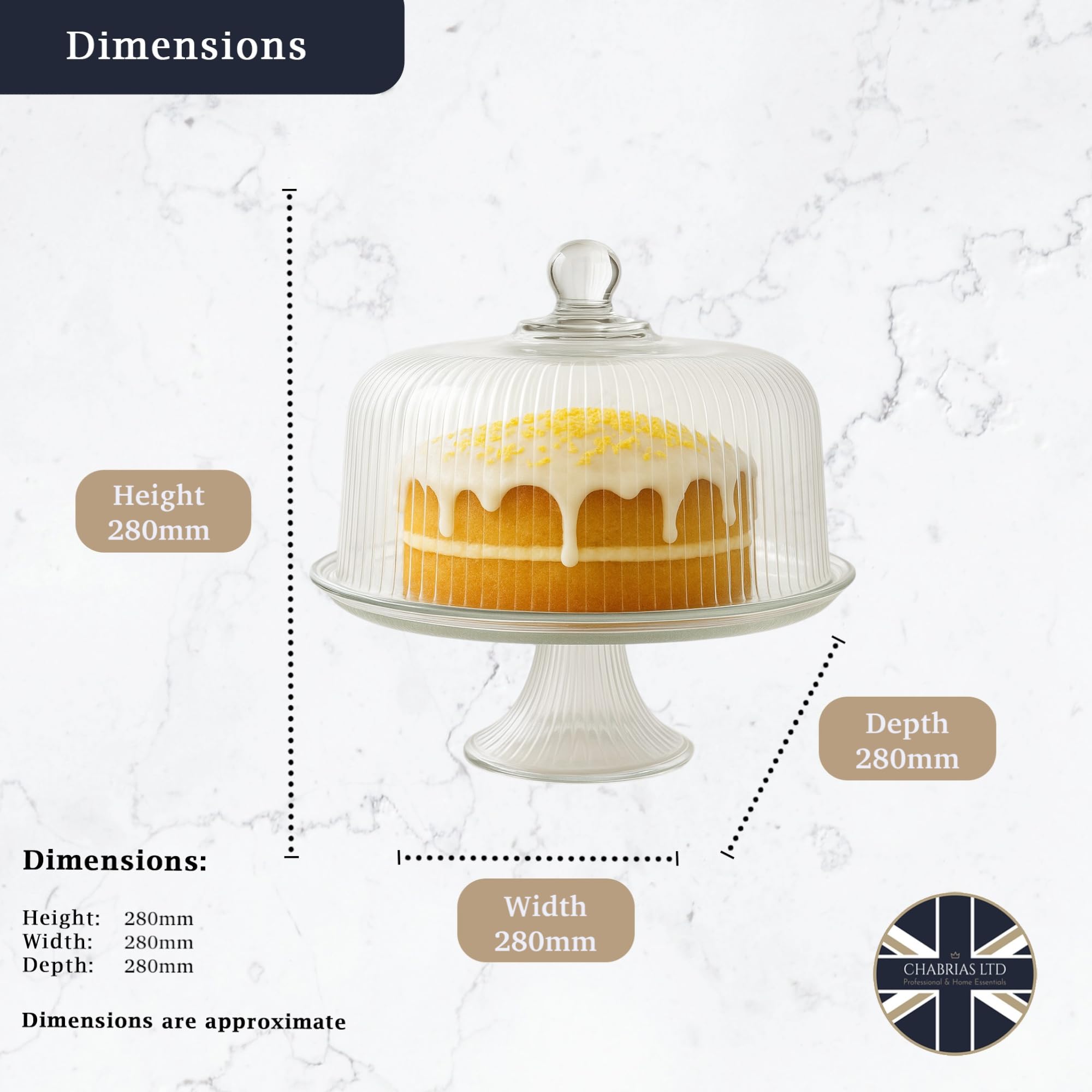 Anchor Hocking Monaco Cake Set, STD, Crystal