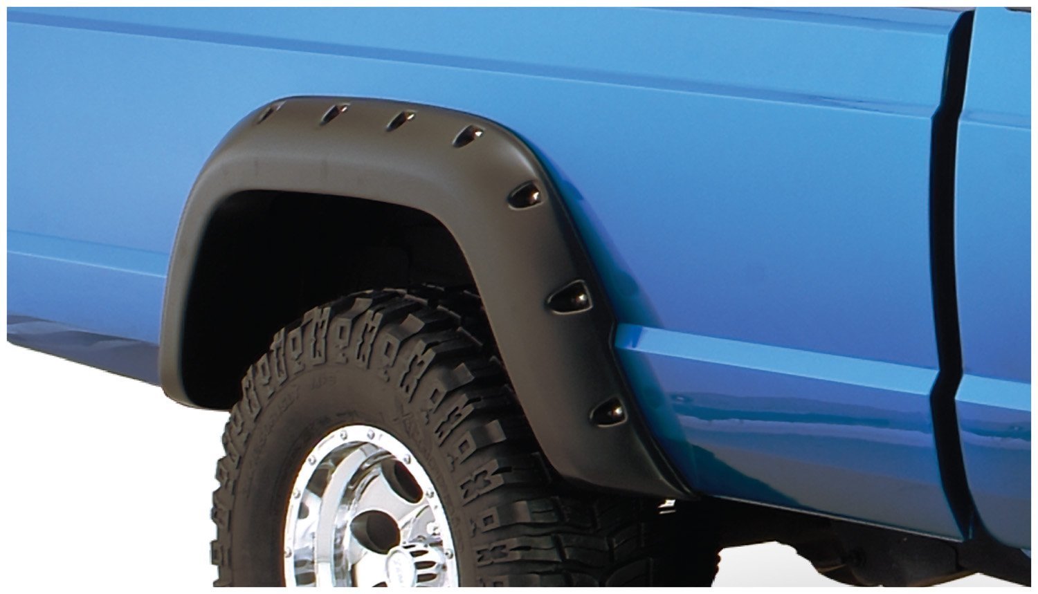 Bushwacker Jeep Cutout Pocket/Rivet Style Front & Rear Fender Flares | 4-Piece Set, Black, Textured Finish | 10912-07 | Fits 1984-2001 Jeep Cherokee, 2-Door Sport