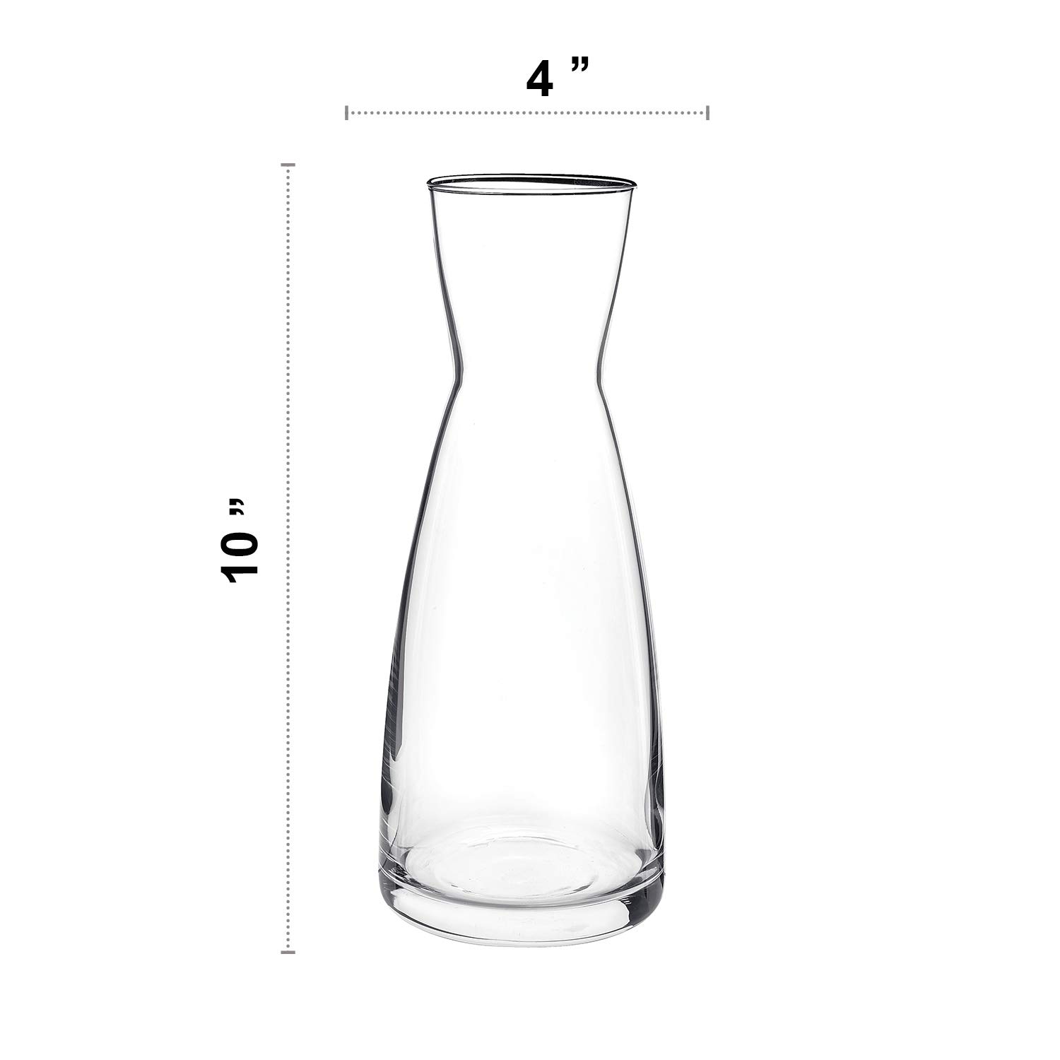 Bormioli Rocco Ypsilon Wine Carafe β Elegant Clear Glass Carafe For Water, Juice, Milk, Coffee, Iced Tea β Wide Mouth Serving Decanter Dispenser For Restaurants & Home Use β Made In Italy 36.5 Ounce