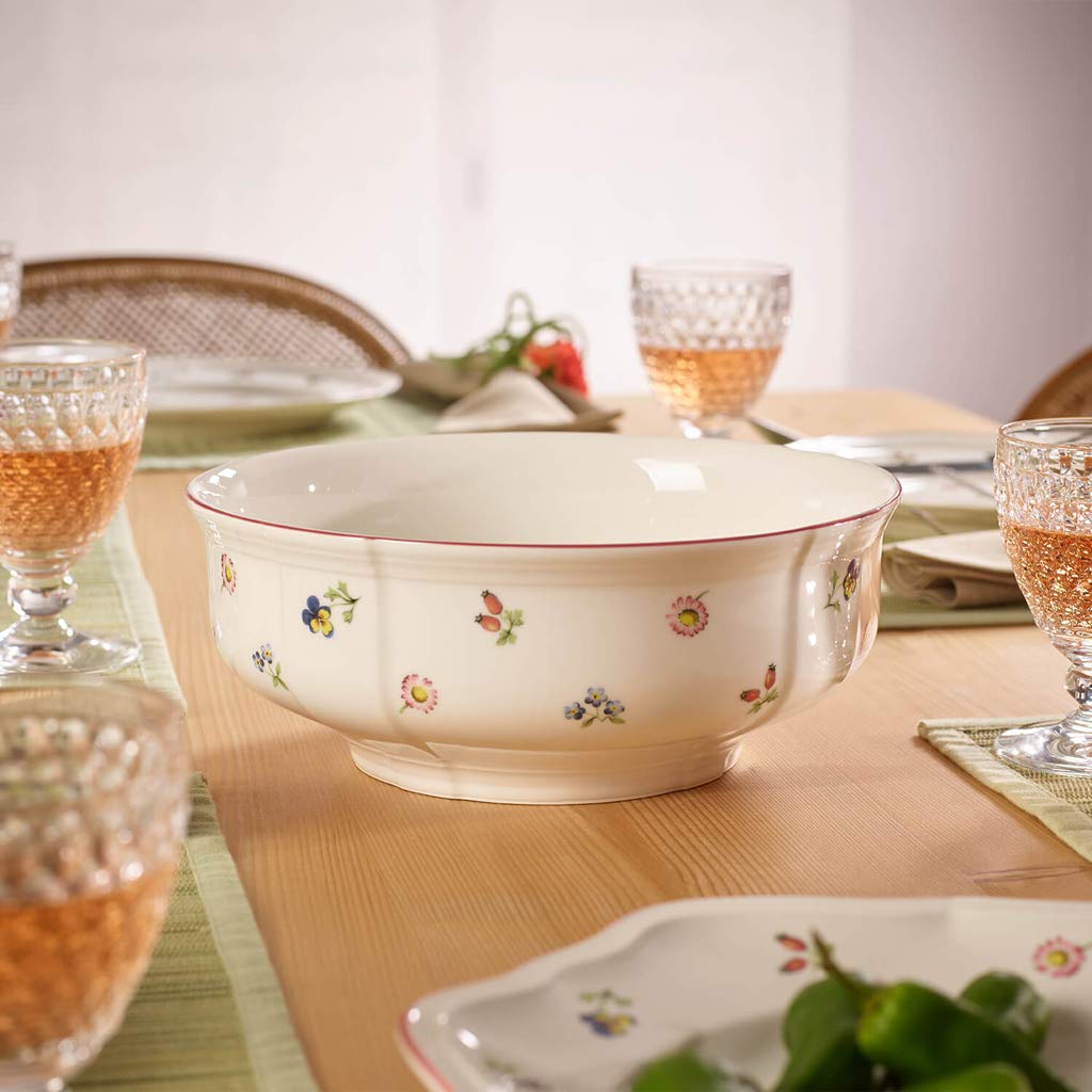 Villeroy & Boch 1023953170 Petite Fleur Bowl, 21 cm, Premium Porcelain, White/Colourful