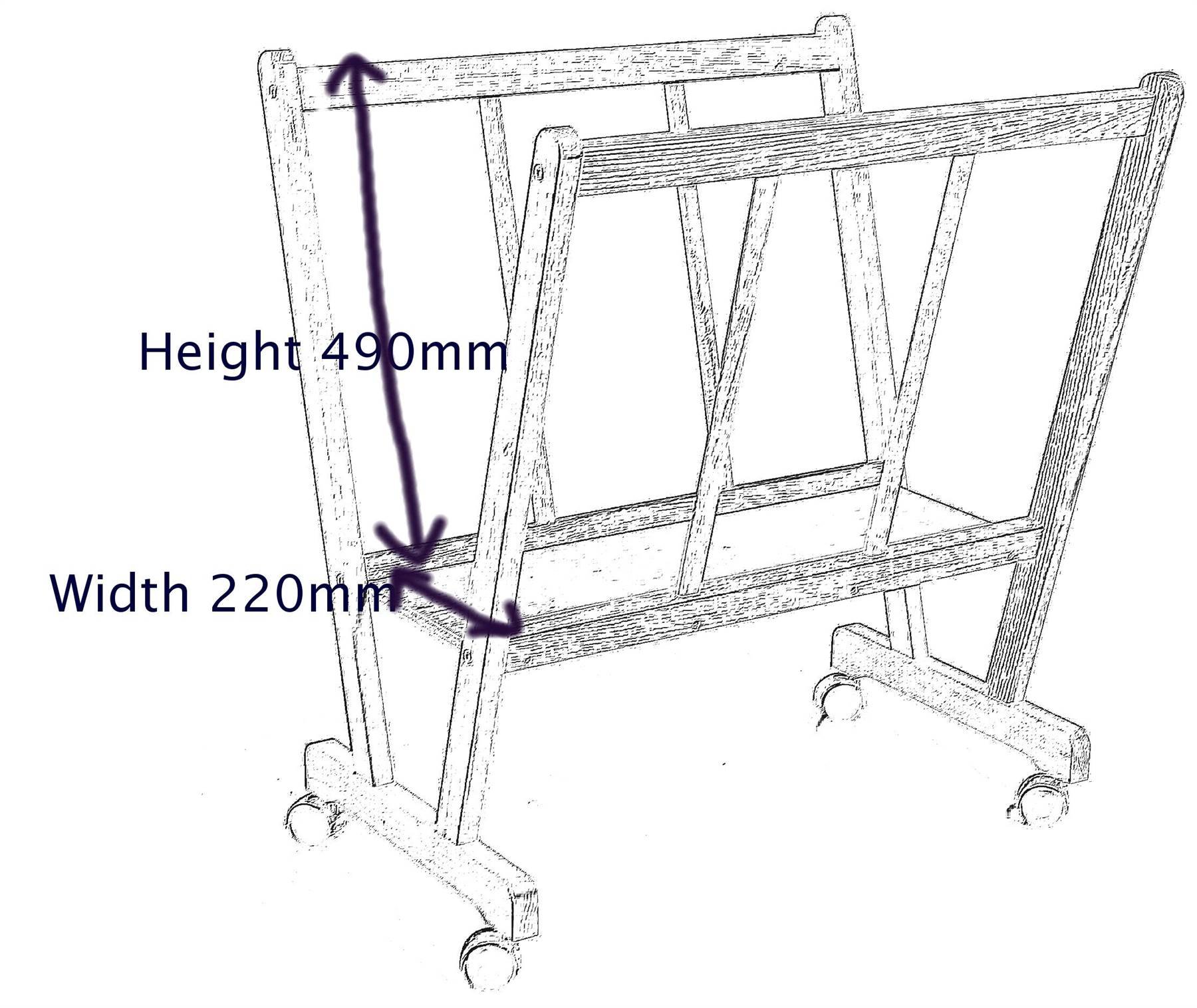 Cappelletto Allegra Wood Print Rack Premium Large Display, Storage Rack for Poster, Prints, Panels Art Shows - Natural