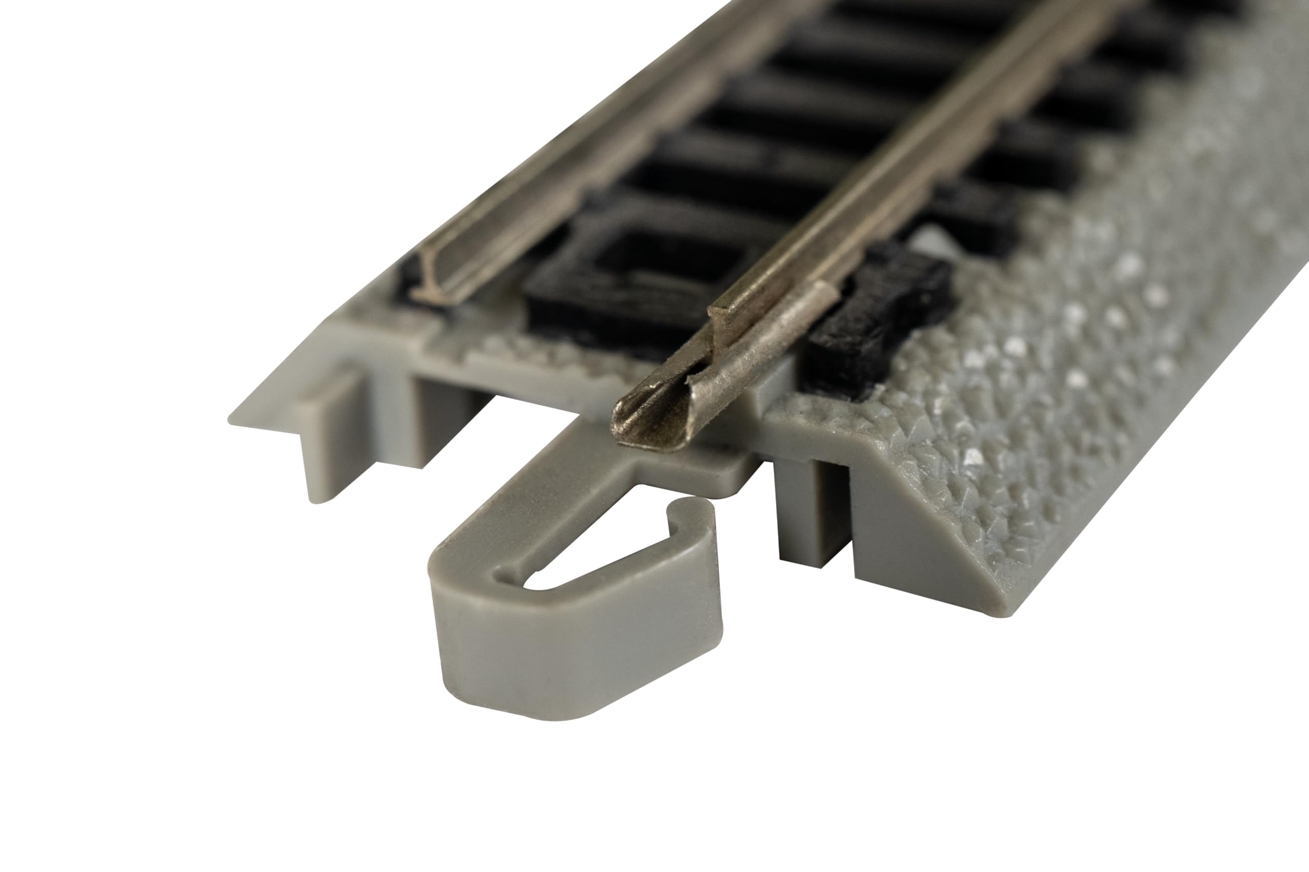 Bachmann Trains - Snap-Fit E-Z TRACK REMOTE TURNOUT - RIGHT (1/card) - NICKEL SILVER Rail With Grey Roadbed - N Scale, 8