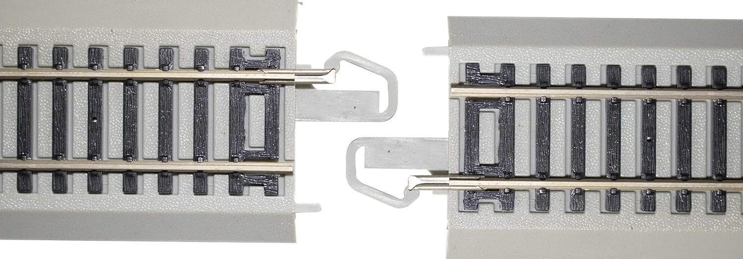 Bachmann Trains - Snap-Fit E-Z TRACK REMOTE TURNOUT - RIGHT (1/card) - NICKEL SILVER Rail With Gray Roadbed - HO Scale