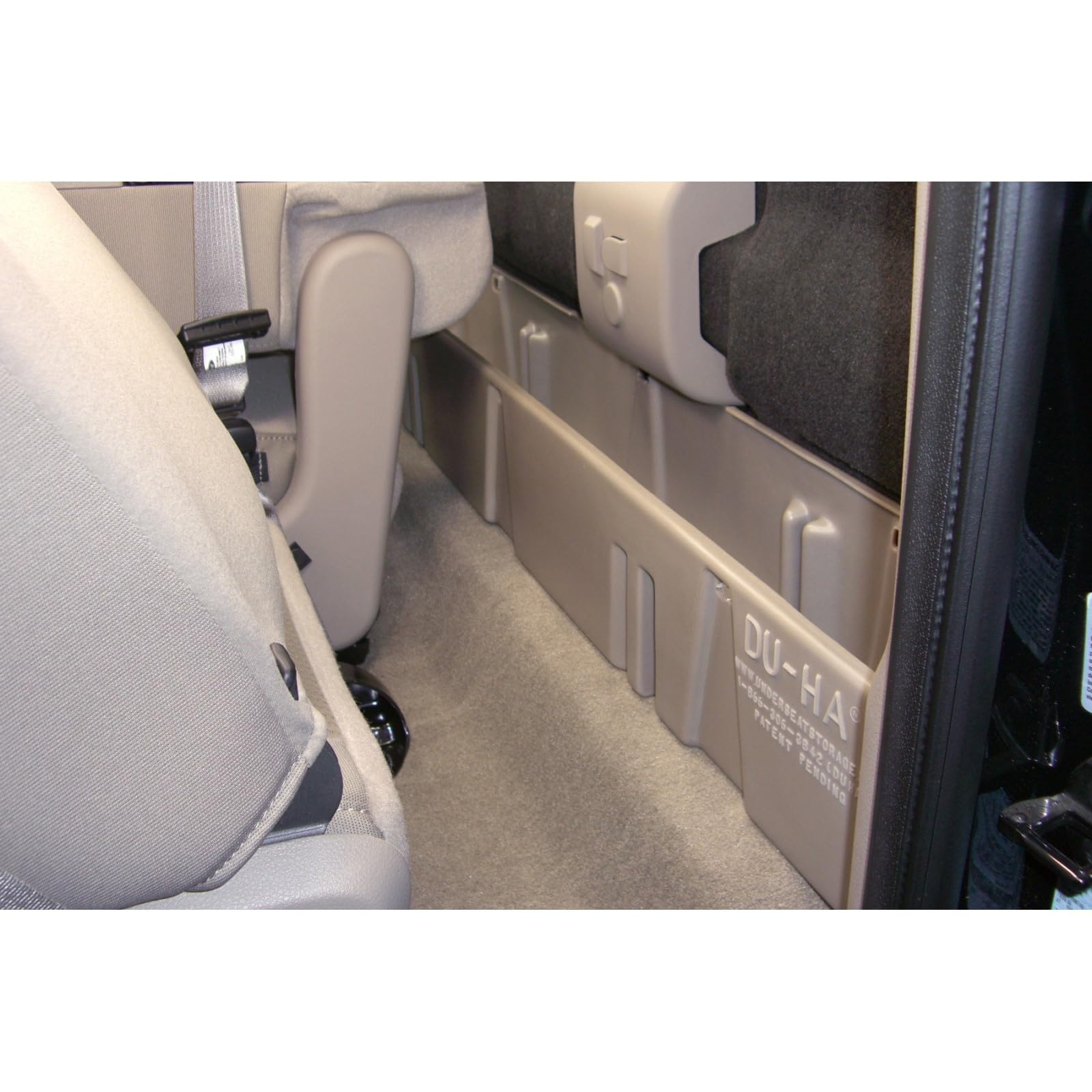 DU-HA Behind-the-Seat Storage Fits 08-16 F-250 thru F-550 Super Duty Crew Cab & Regular Cab, Black, Part #20054