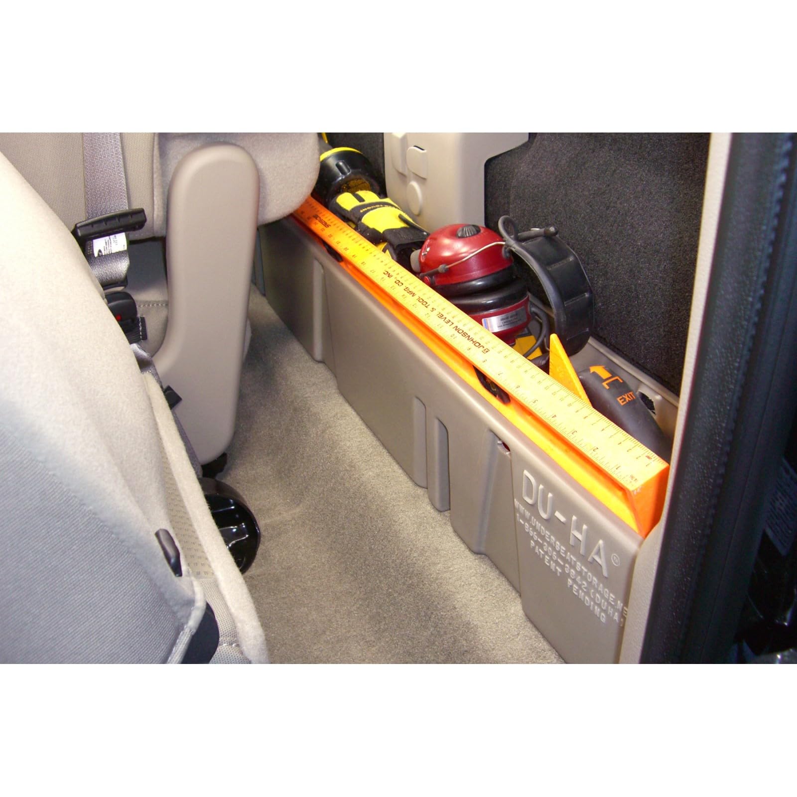 DU-HA Behind-the-Seat Storage Fits 08-16 F-250 thru F-550 Super Duty Crew Cab & Regular Cab, Black, Part #20054