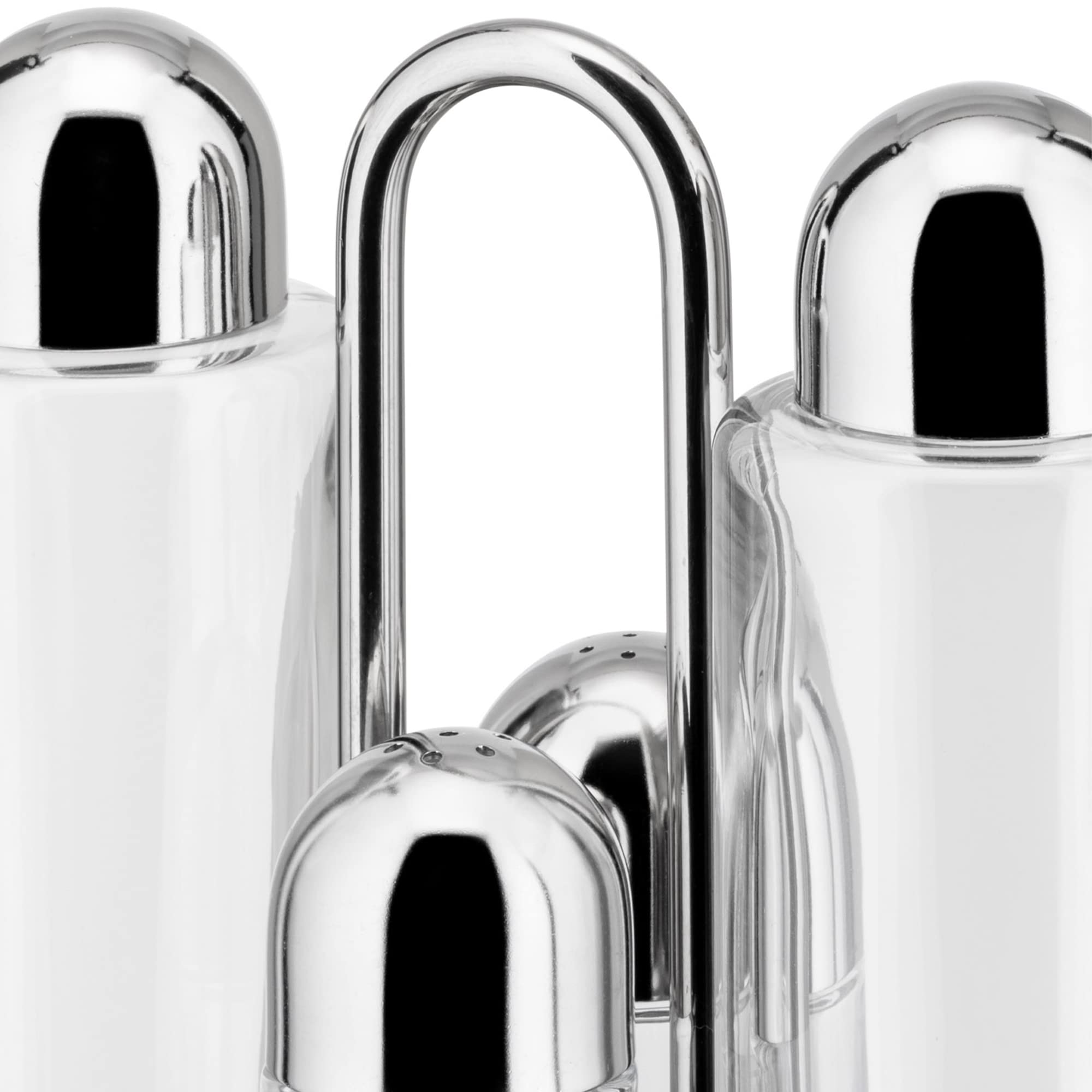 Alessi 4 Piece Condiment Set, Silver