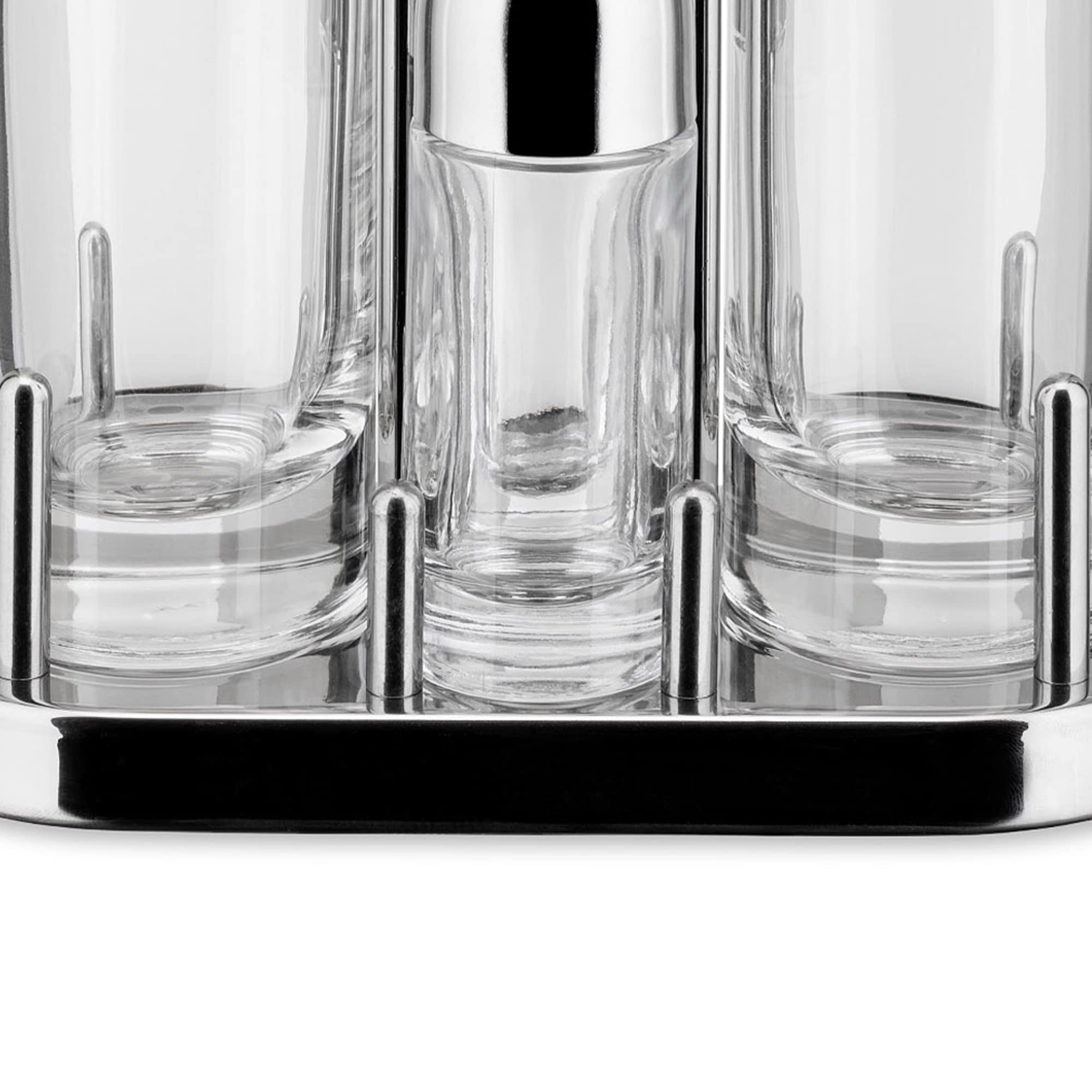 Alessi 4 Piece Condiment Set, Silver