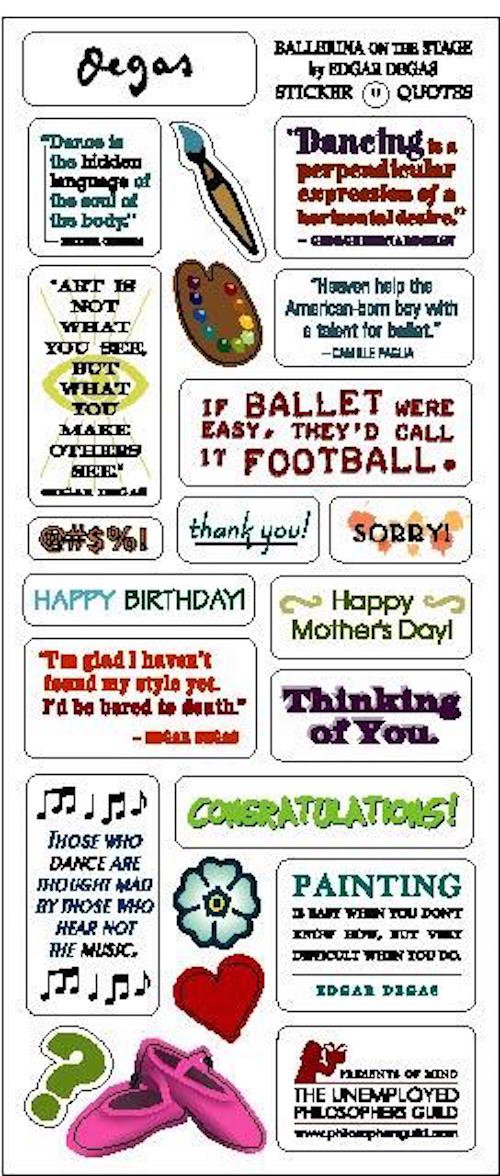 Quotable Notables Card: Degas' Ballerina
