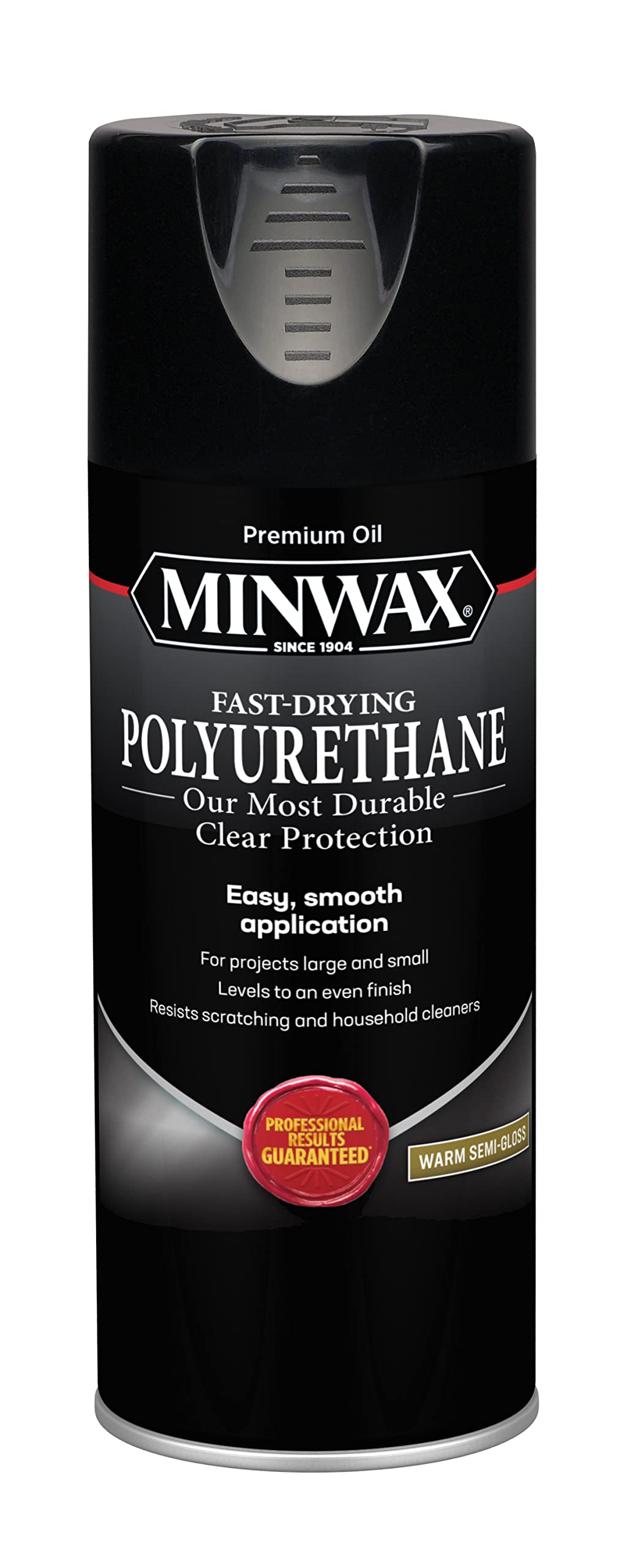 Minwax Fast Drying Polyurethane Spray, Protective Wood Finish, Clear Semi-Gloss, 11.5 oz. Aerosol Can(Packaging May Vary)