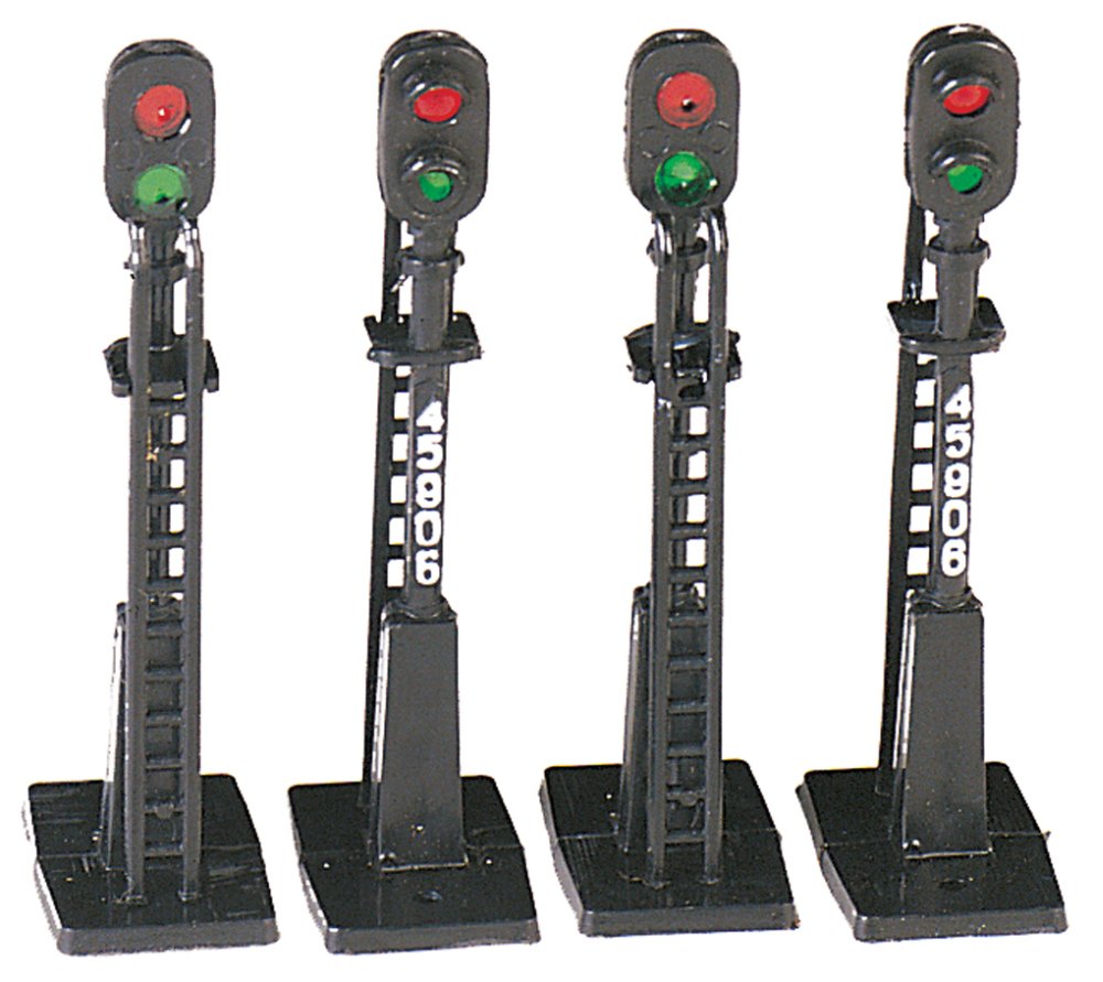 Bachmann Trains - Scenery Accessories - BLOCK SIGNALS (4 pcs) - HO Scale