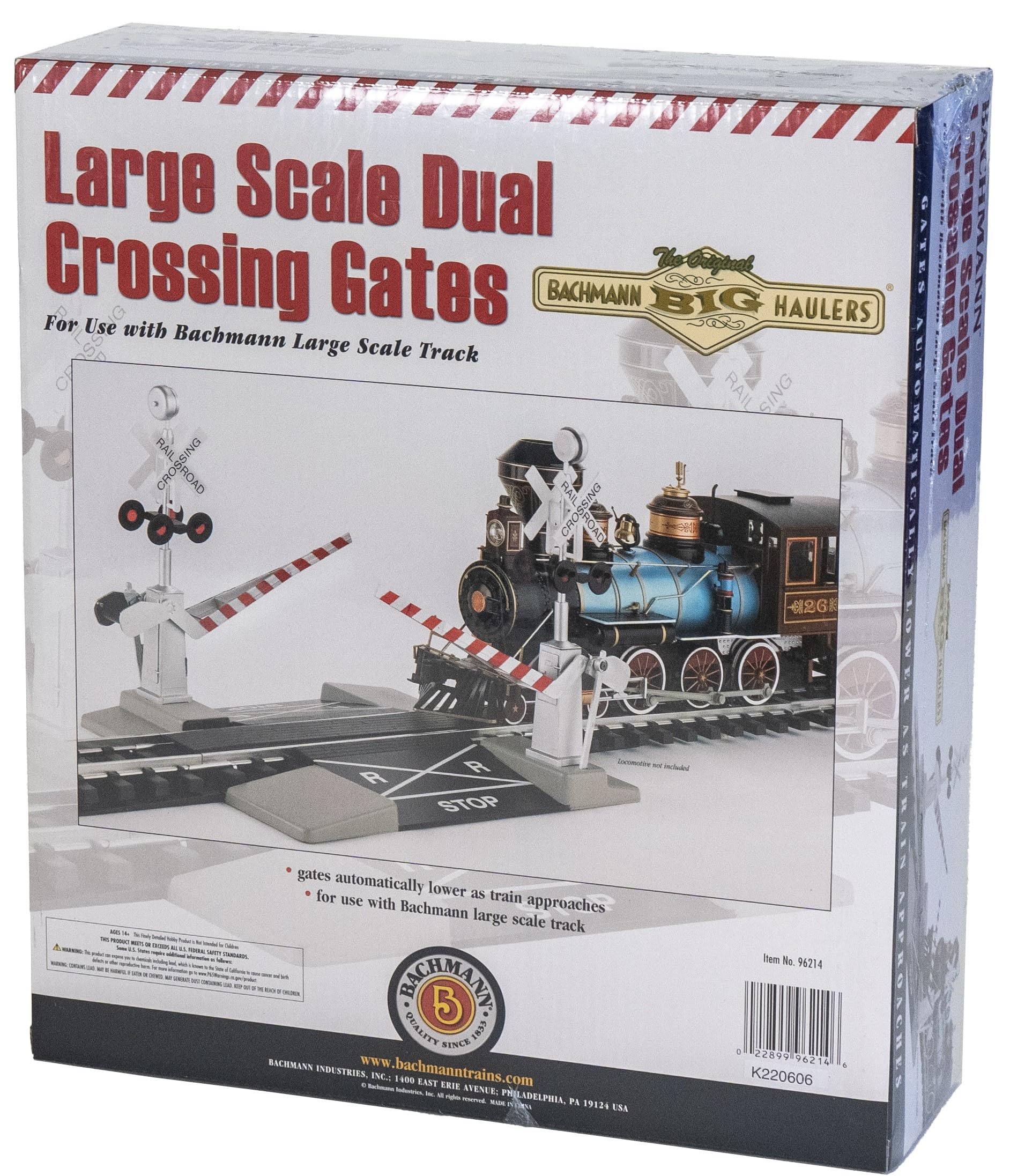 Bachmann Industries Large "G" Scale Steel Alloy Track with Operating Crossing Gate