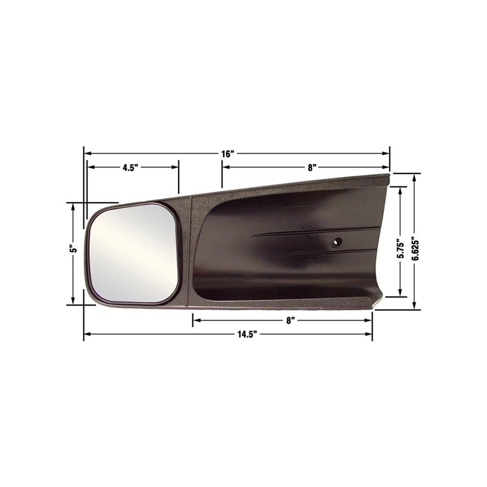 CIPA 10900 Custom Towing Mirror - Chevy/GMC/Cadillac, Pair, black
