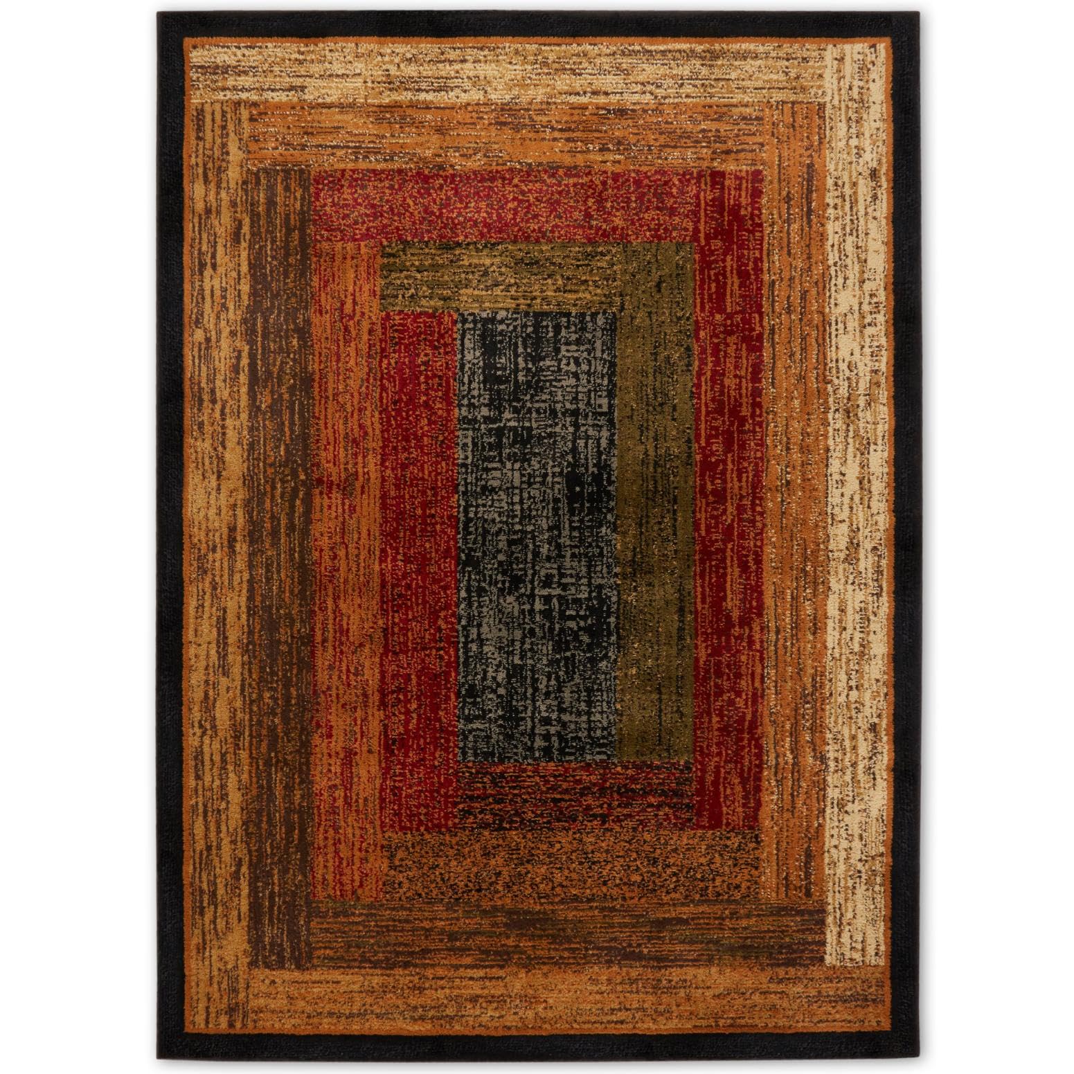 Home Dynamix Royalty Vega Contemporary Geometric Area Rug, Black/Brown, 7'8"x10'4"