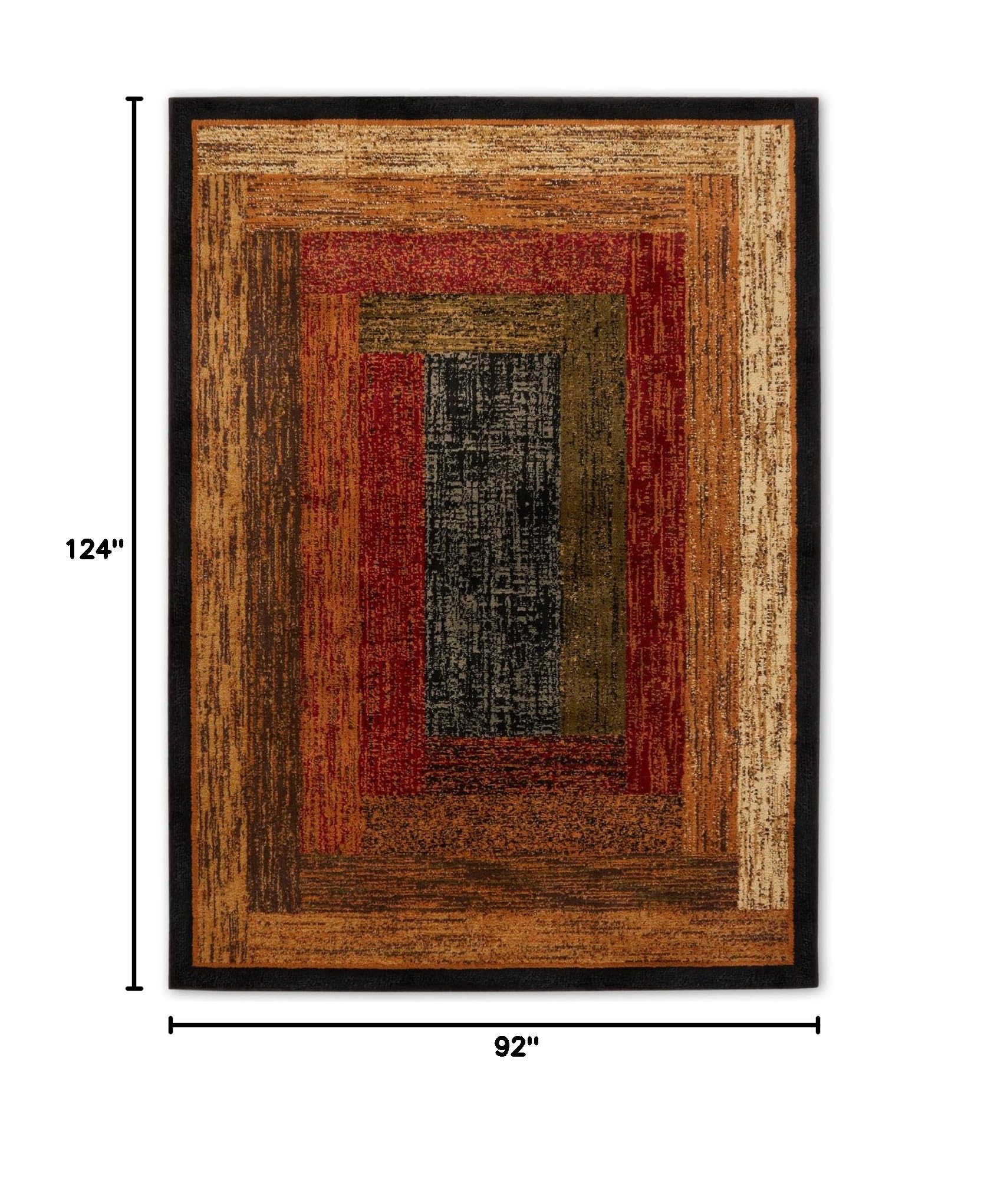 Home Dynamix Royalty Vega Contemporary Geometric Area Rug, Black/Brown, 7'8"x10'4"