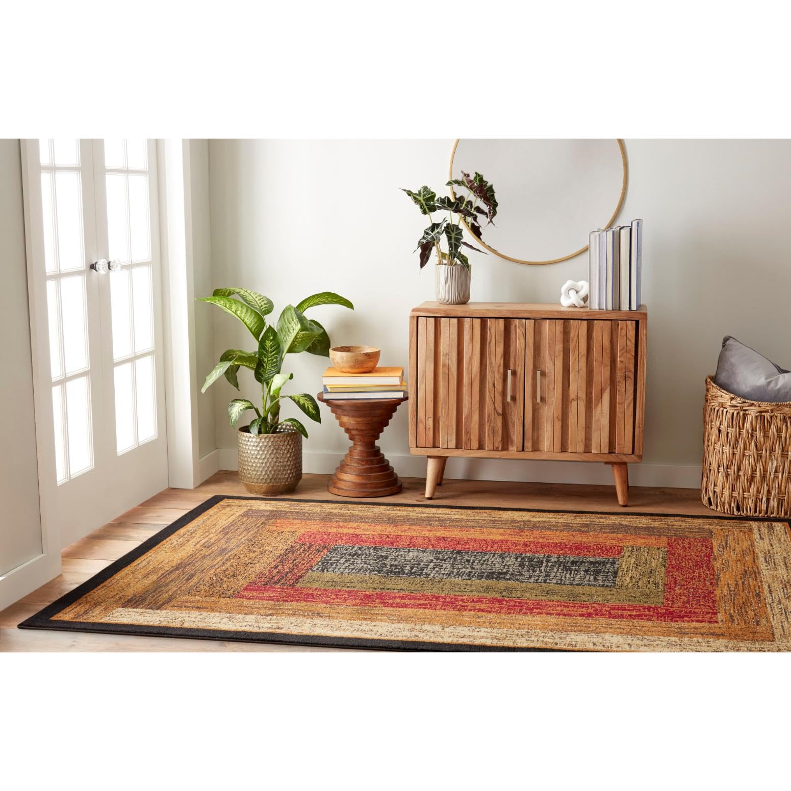Home Dynamix Royalty Vega Contemporary Geometric Area Rug, Black/Brown, 7'8"x10'4"