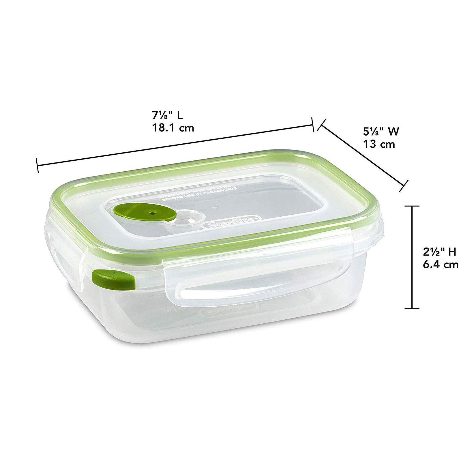 Sterilite FBA_3111606 3.1C RectLeaf Container, 3.1 Cup, New Leaf