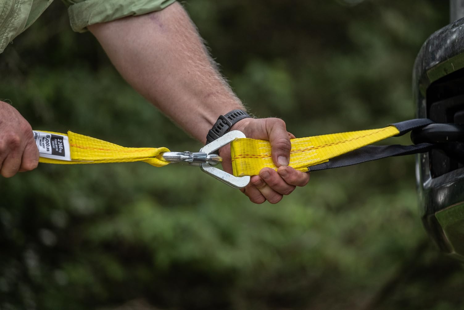 Keeper – 2” x 24” Premium Axle Tie Down Strap with D Rings - 3,333 lbs. Working Load Limit and 10,000 lbs. Break Strength