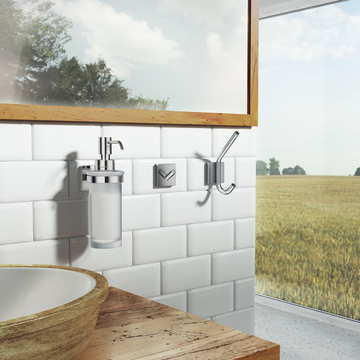 SMEDBO SME, Polished Chrome RK355 Towel Hook Single, 4.5 x 4.5 x 4 cm