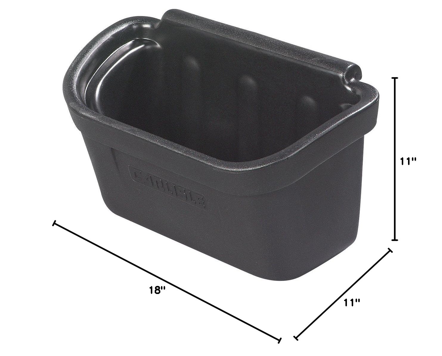CFS CC11SH03 Polycarbonate Silverware Bin for Bussing Cart, 11" Length x 18" Width x 11" Height, Black