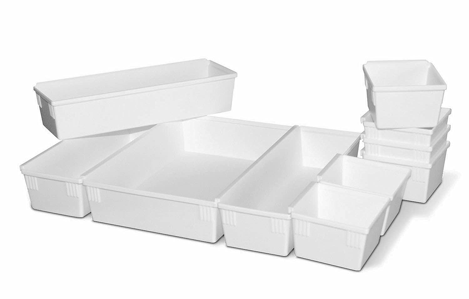 Dial Industries Interlocking Drawer Organizer Set, 10 Trays
