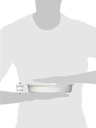 Sammons Preston - 40928 High-Sided Divided Dish, White, Break-Resistant & Lightweight Polypropylene Plastic, 10" Diameter, 1.75" High Vertical Sides & 7/8" Section Dividers, Includes Lid for Travel & Storage