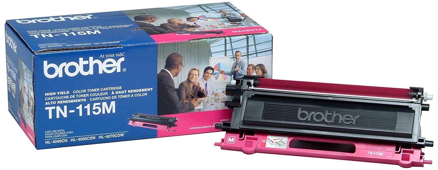 Brother TN115BK, TN115C, TN115M, TN115Y High Yield Black, Cyan, Magenta and Yellow Toner Cartridge Set