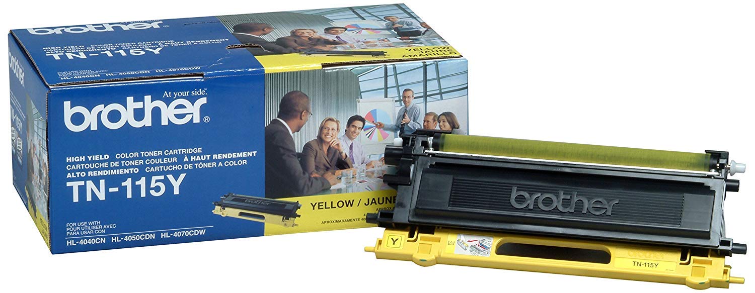 Brother TN115BK, TN115C, TN115M, TN115Y High Yield Black, Cyan, Magenta and Yellow Toner Cartridge Set