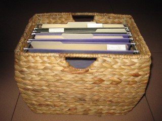Pangaea Rattan Natural File Basket with Liner