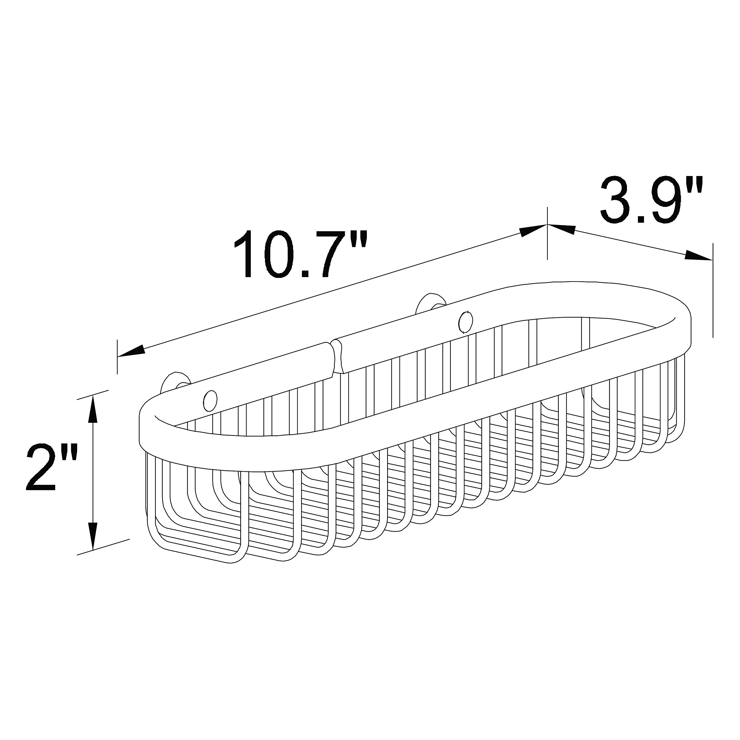 Ginger G502/PC Splashables Deep Shower Basket, Polished Chrome, 11
