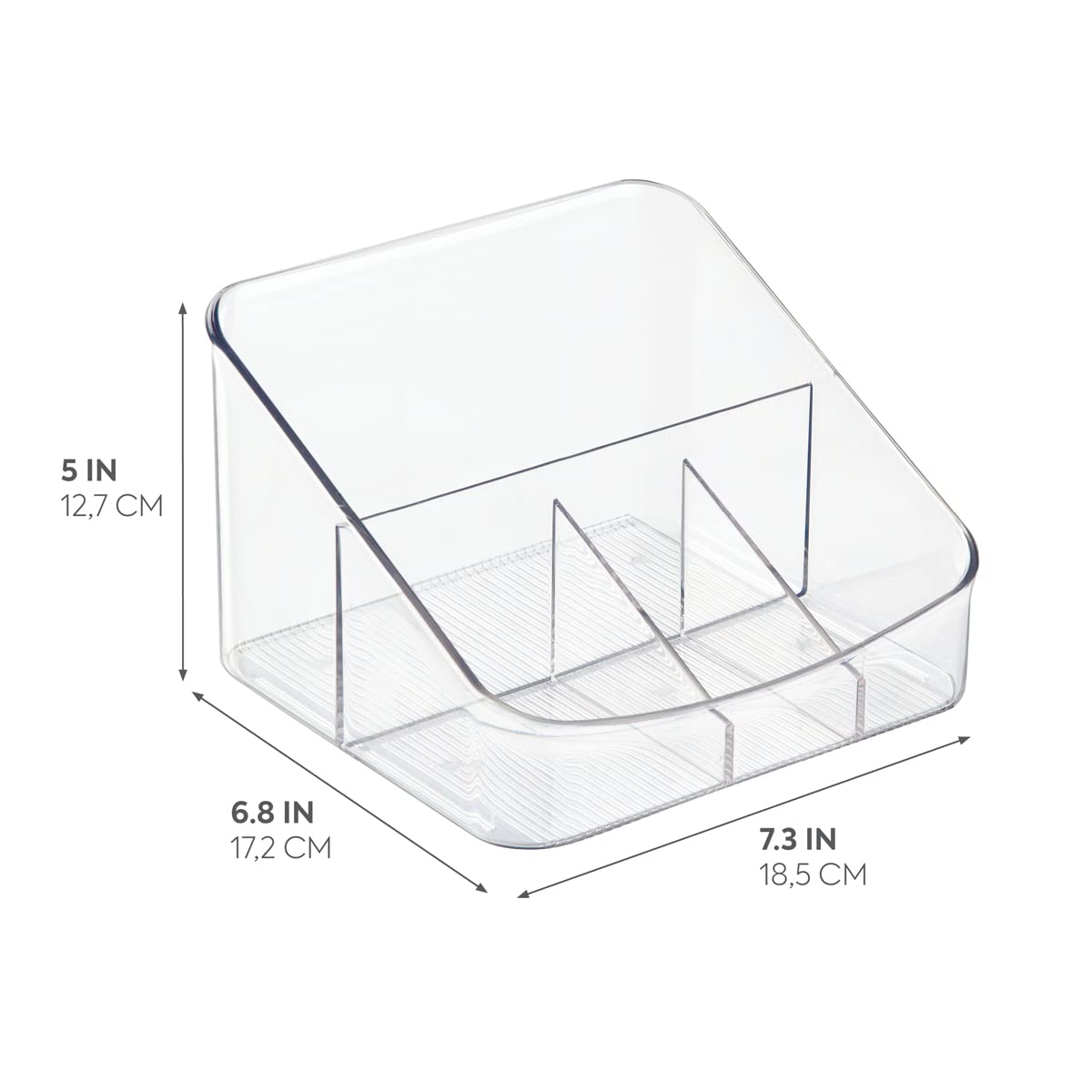 iDesign Linus Coffee Holder, 6-7/8" x 7-1/2" x 5", 4 Section
