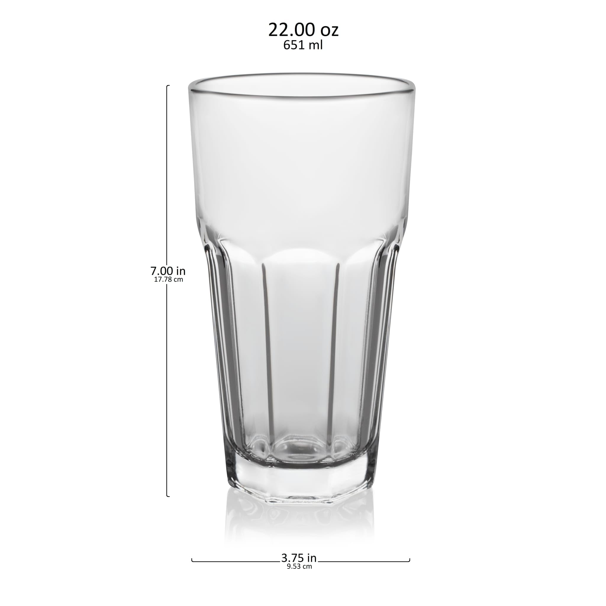 Libbey Gibraltar Iced Tea Glasses, 22-ounce, Set of 12
