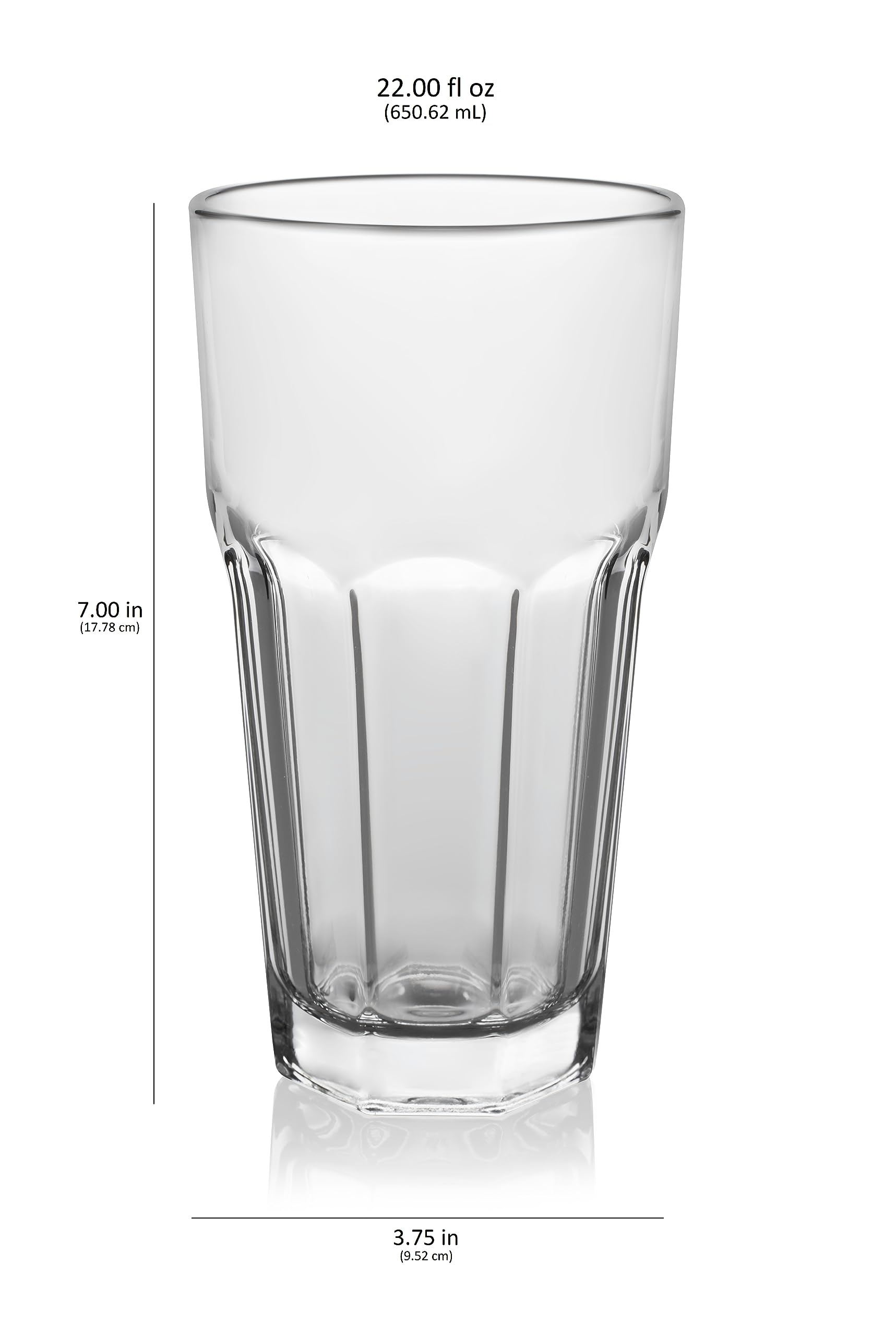 Libbey Gibraltar Iced Tea Glasses, 22-ounce, Set of 12