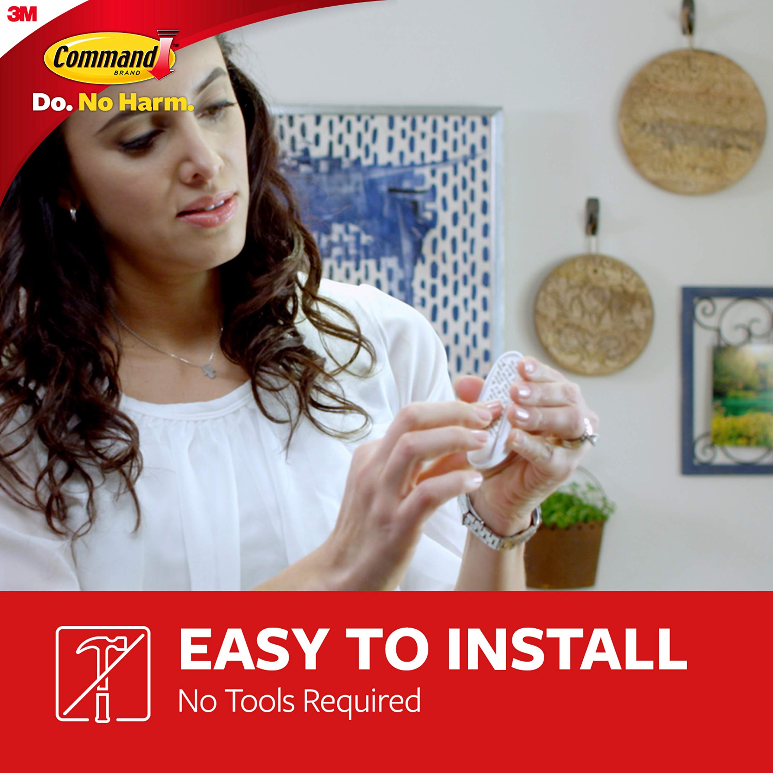 Command Medium Designer Hooks, White, 2-Hooks, Organize & Decorate Damage-Free