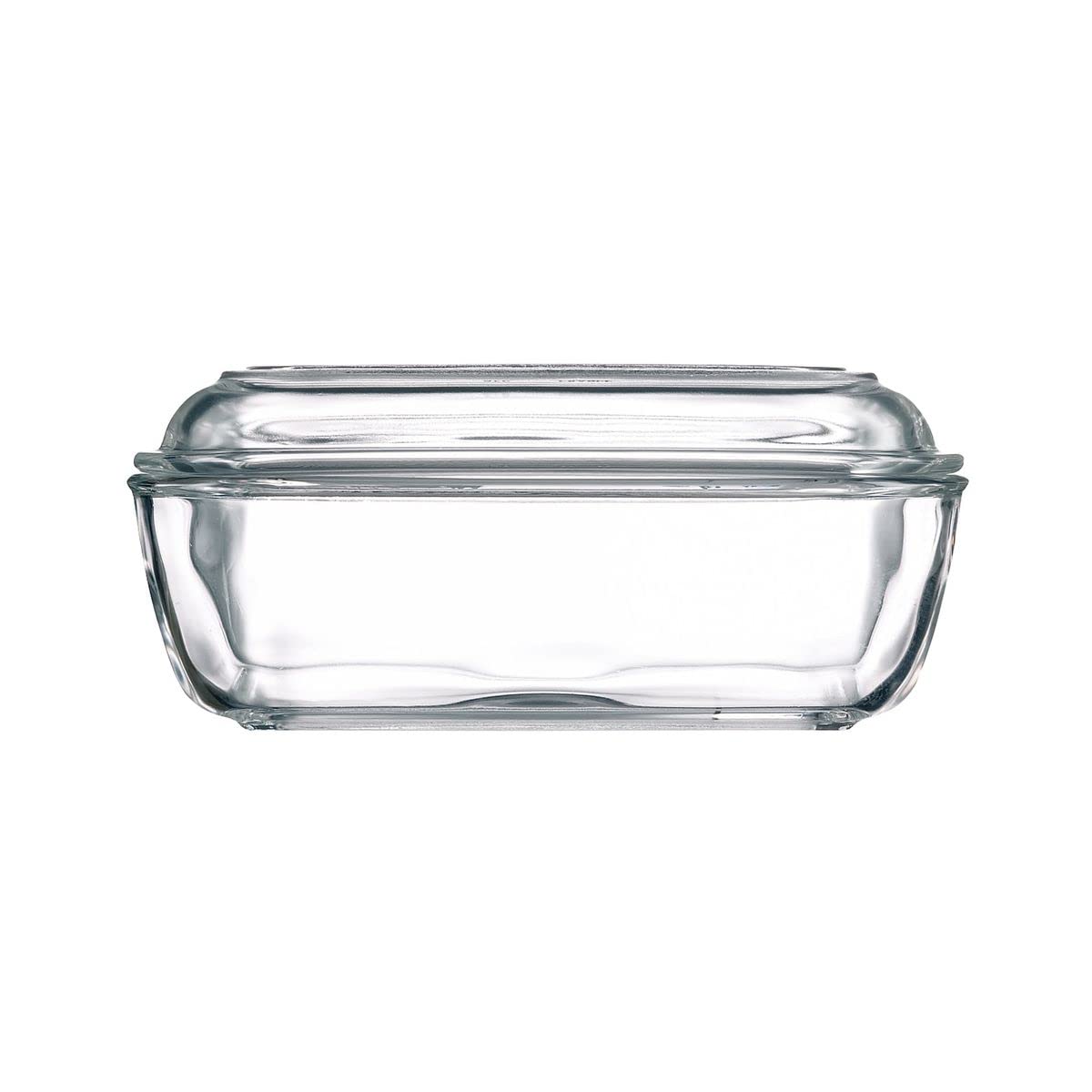 Luminarc Arcoroc lid 17x10,5cm, 1 Piece Plain Glass Butter Dish, 1, Classic Design