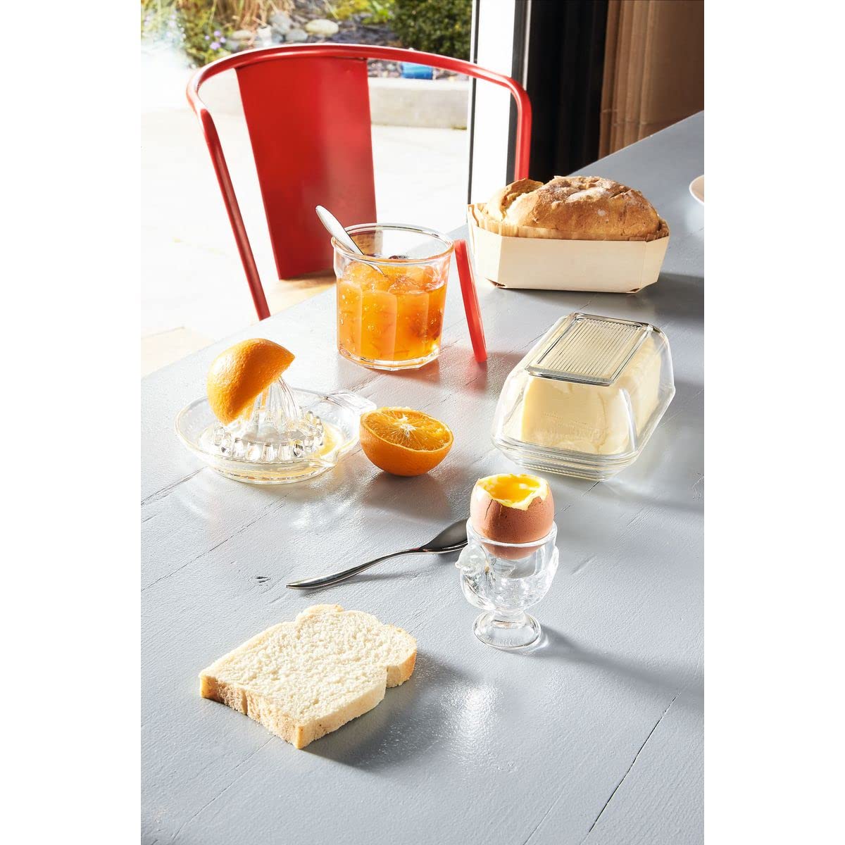 Luminarc Arcoroc lid 17x10,5cm, 1 Piece Plain Glass Butter Dish, 1, Classic Design