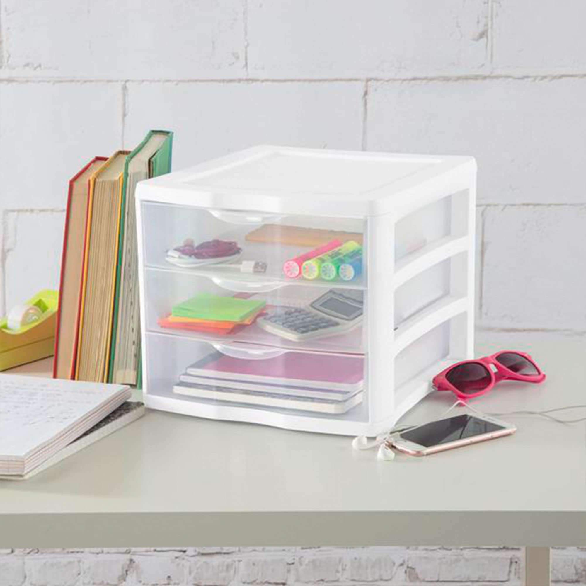 Sterilite ClearView 3 Storage Drawer Organizer