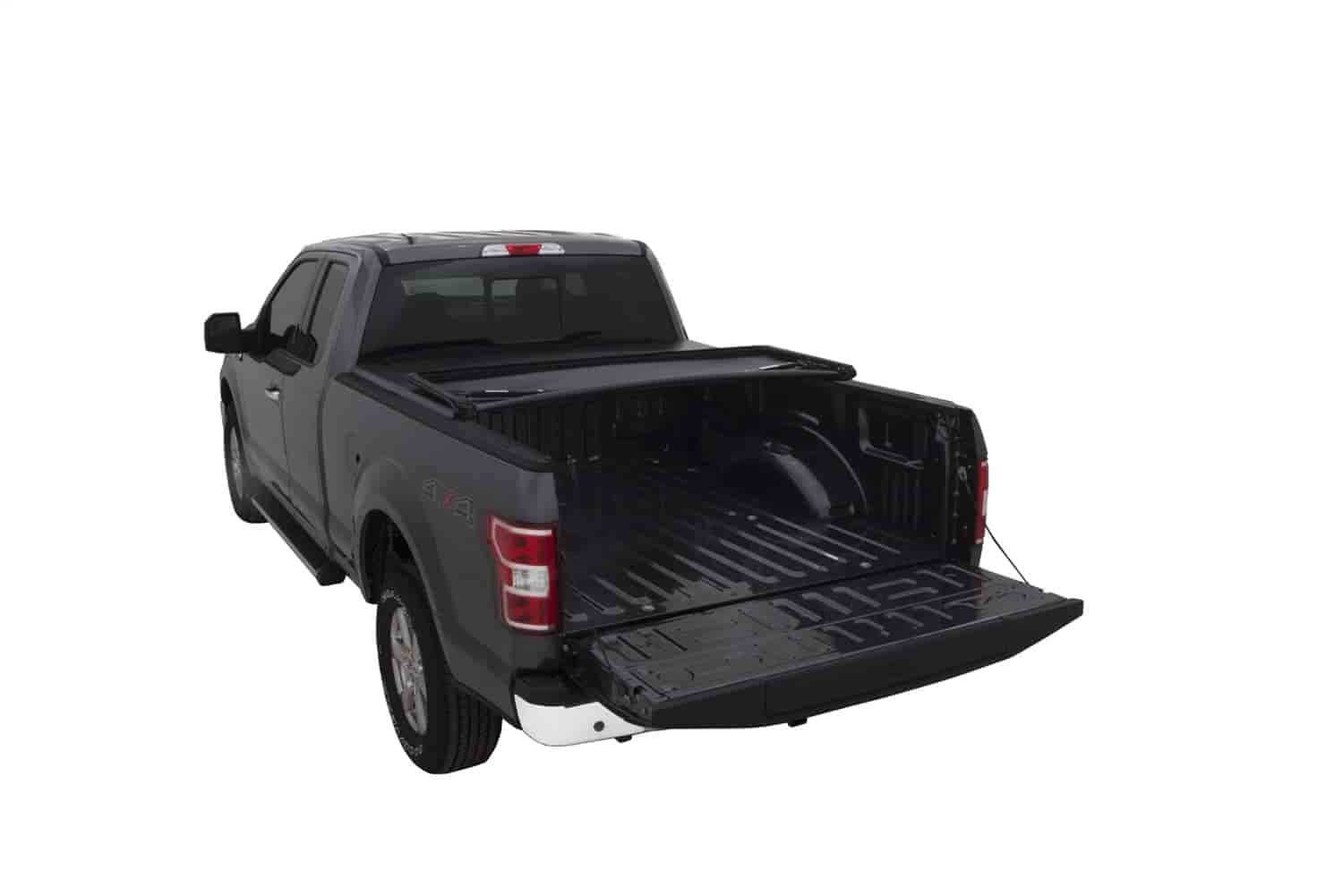 Lund Genesis Tri-Fold Soft Folding Truck Bed Tonneau Cover | 95093 | Fits 2007 - 2013 Chevy/GMC Silverado/Sierra 6' 7" Bed (78.7")