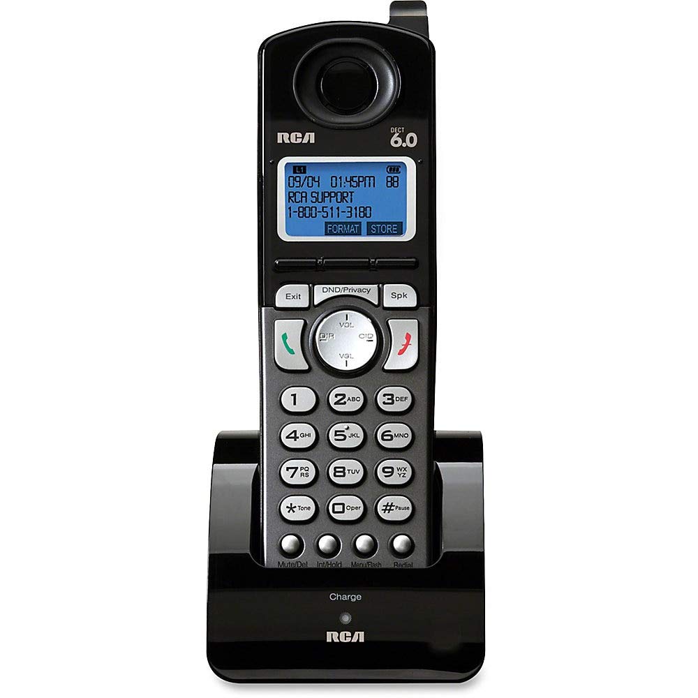 RCA 25055RE1 DECT 6.0 Cordless 2-Line Handset Accessory for RCA 2-Line Base Station (Handset Does Not Work Independently),Black