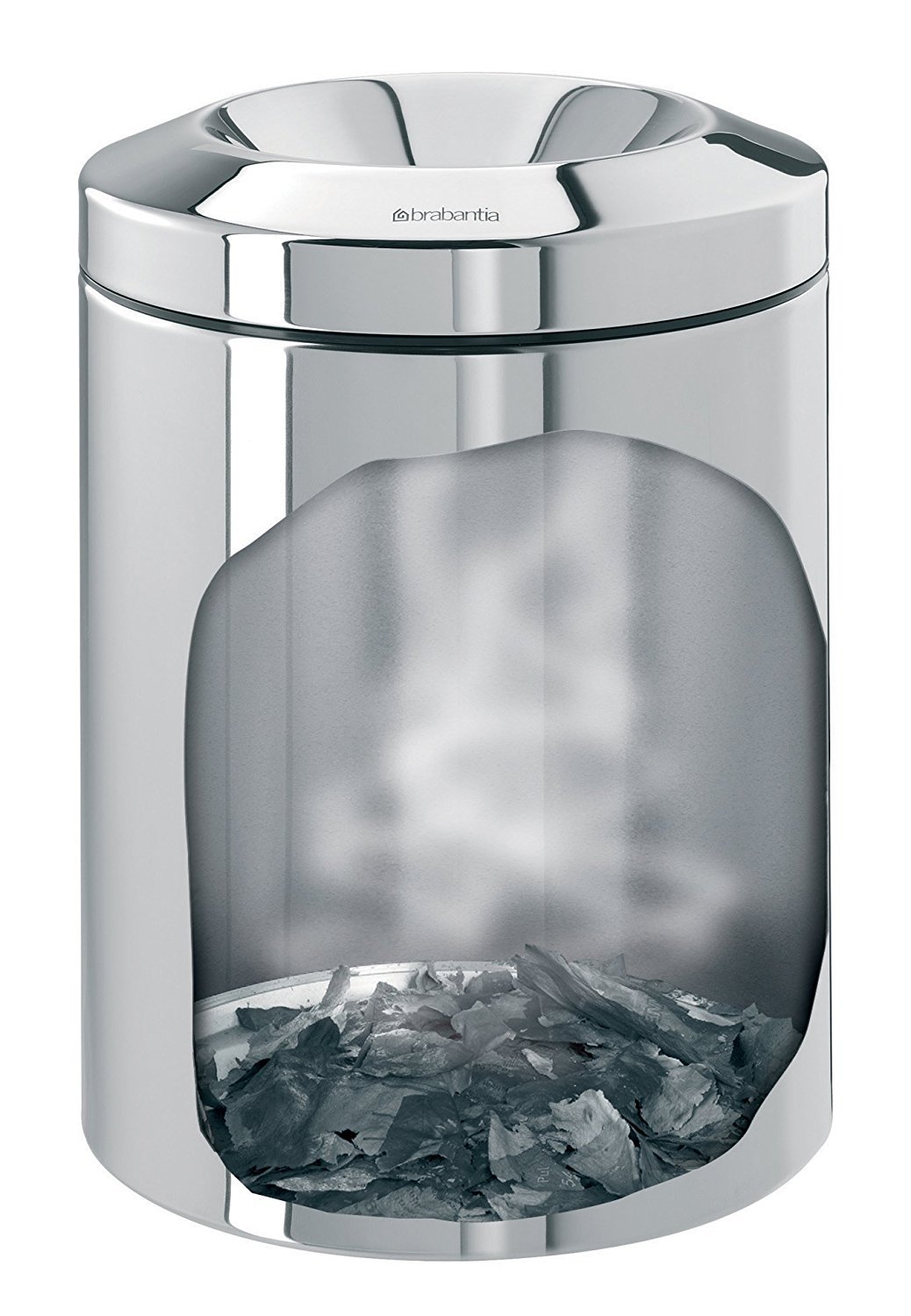 Brabantia Flameguard Waste Paper Bin, 7 L - Brilliant Steel