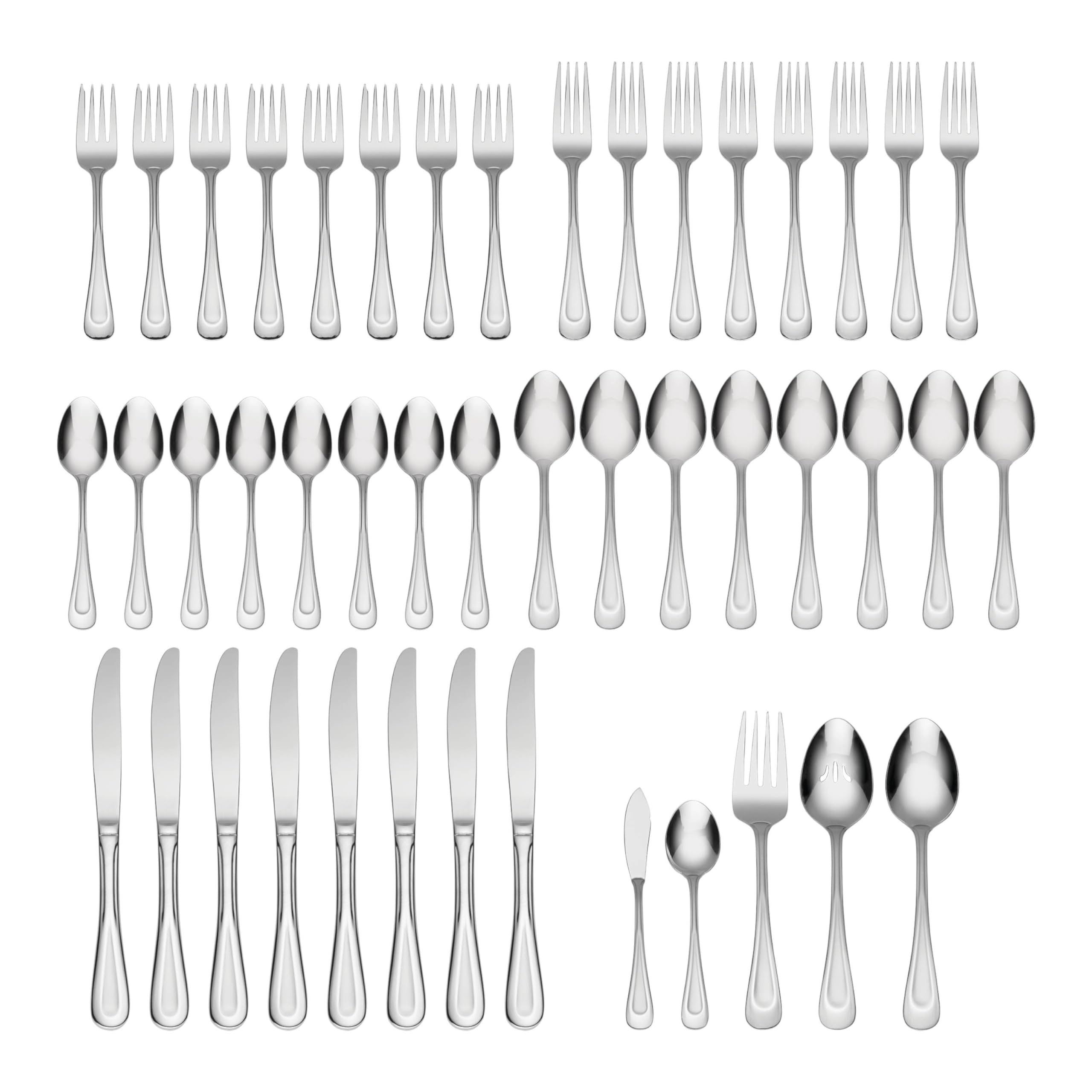 Oneida Satin Sand Dune Flatware, 45 Piece, Multi