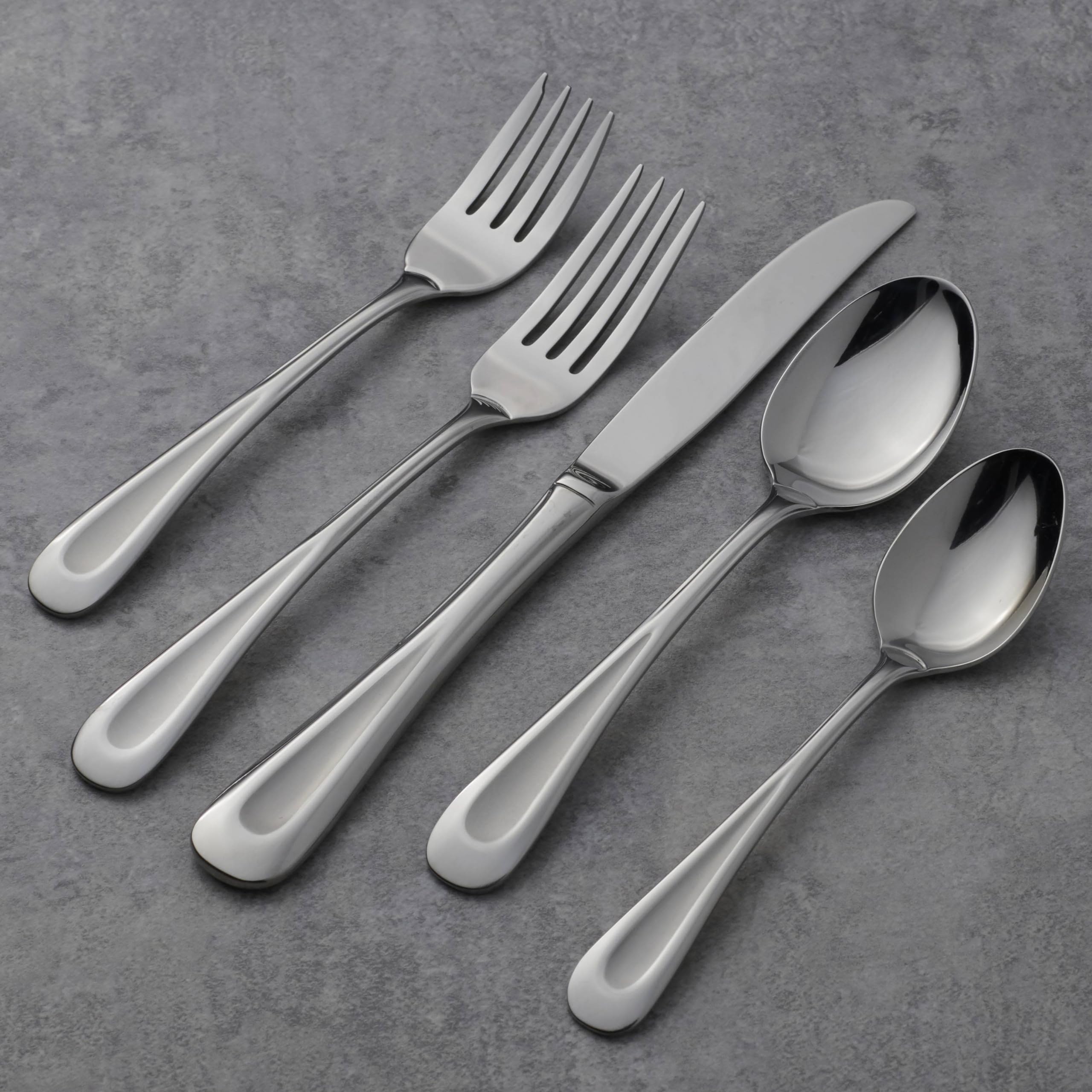 Oneida Satin Sand Dune Flatware, 45 Piece, Multi