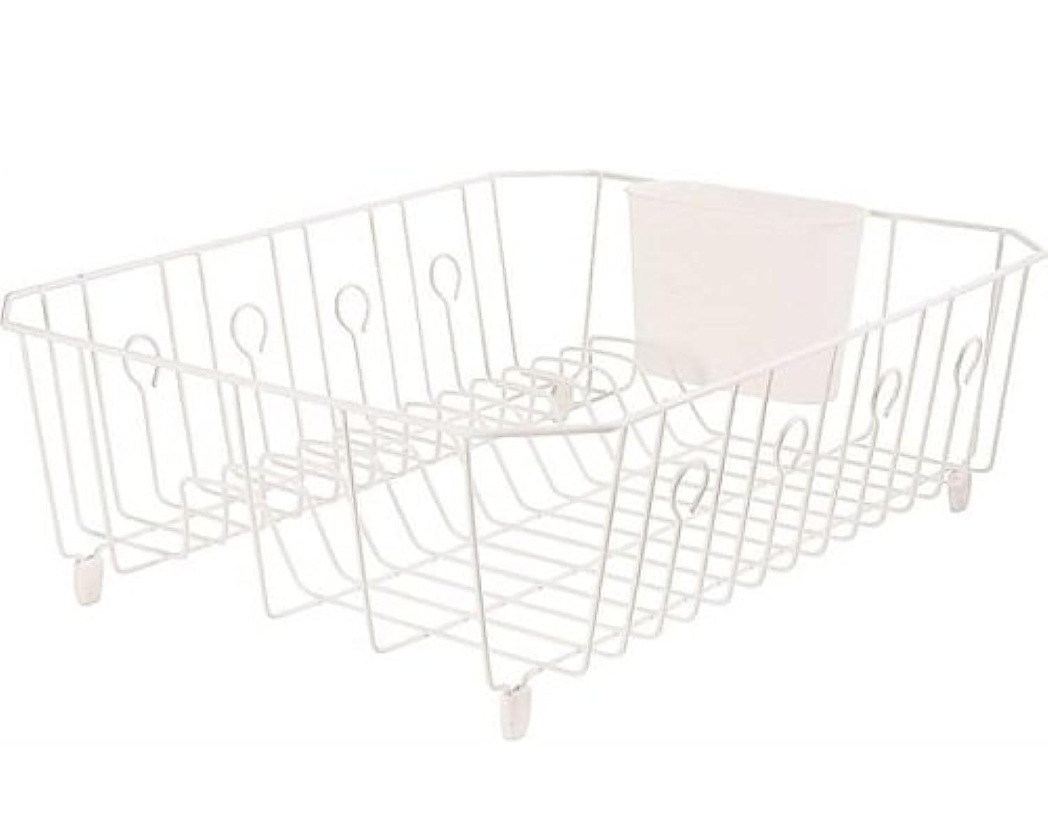 Rubbermaid 6032-ar-wht Dish Drainer, White Wire, Large