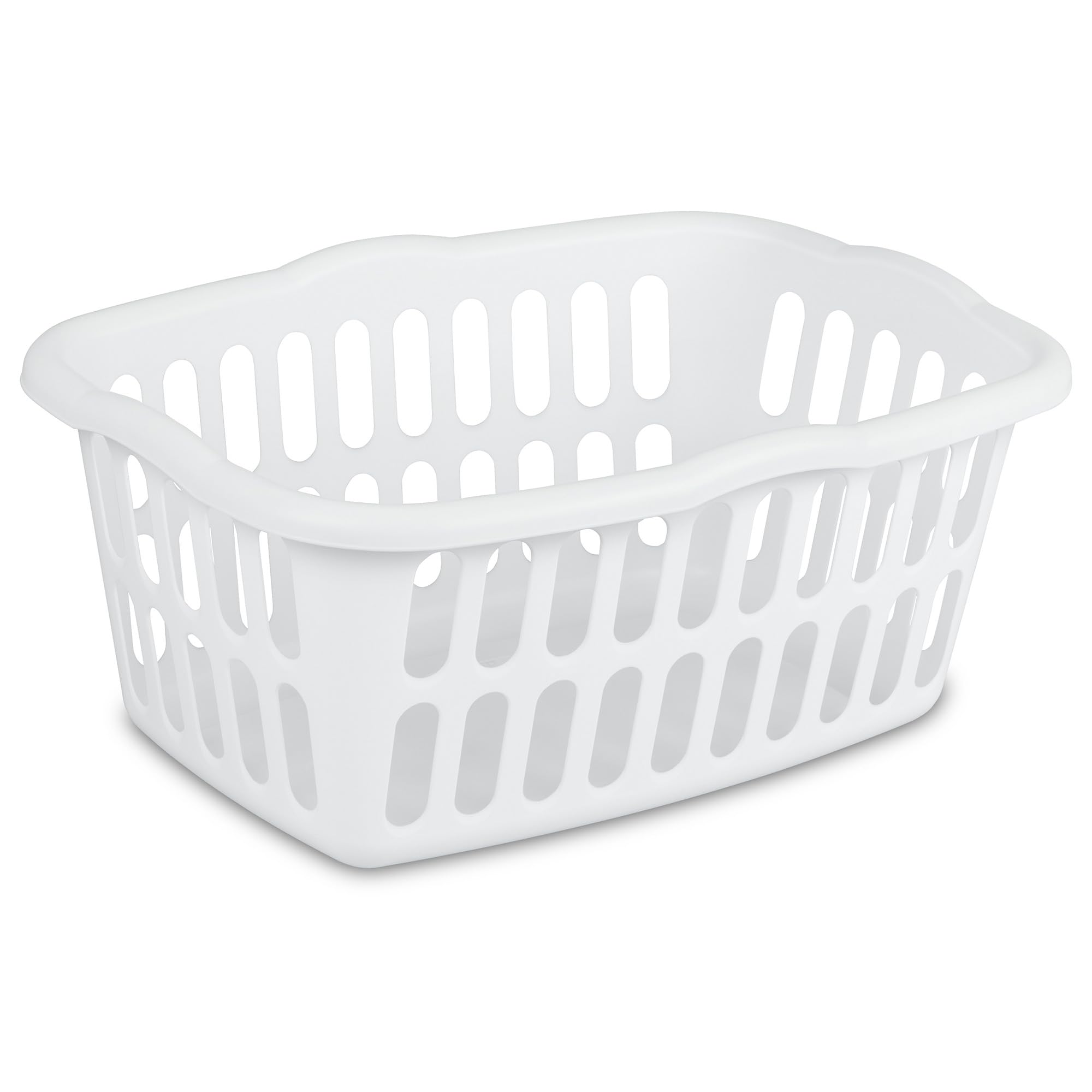 Sterilite 12458012 1.5 Bushel/53 Liter Rectangular Laundry Basket, White (Pack of 12)