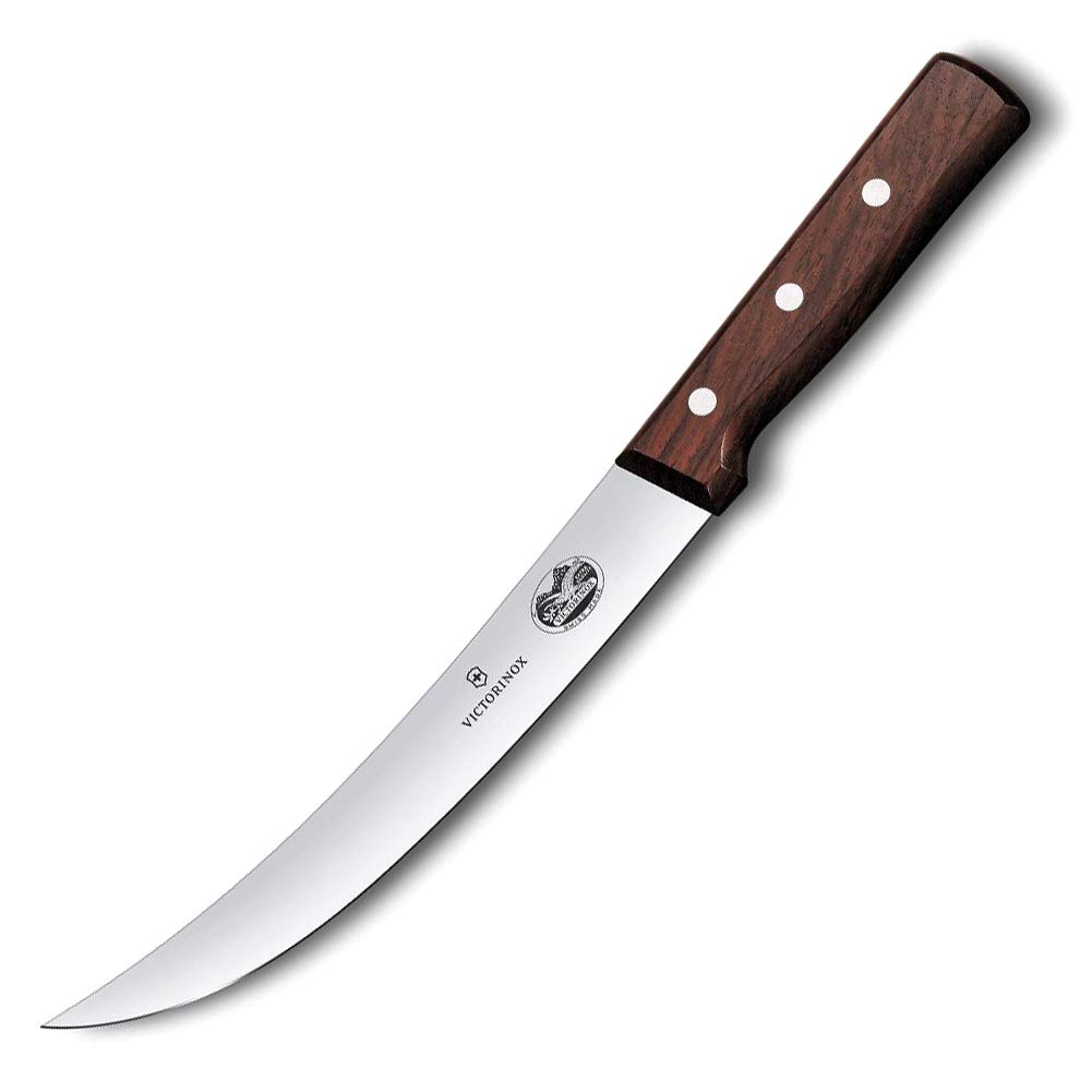 Victorinox 8-Inch Curved Breaking Knife with Rosewood Handle