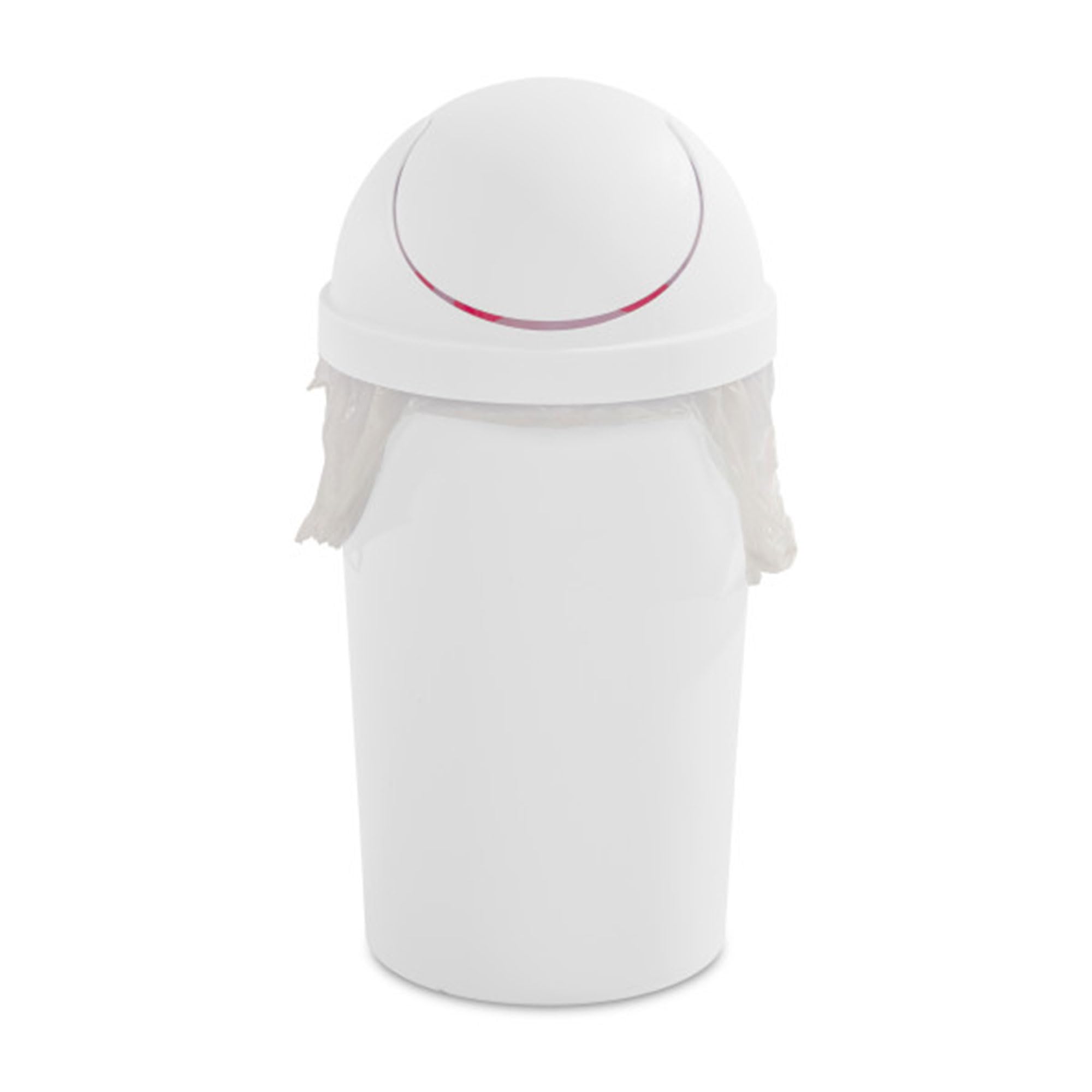 Sterilite 10838006 3 Gallon/11.4 Liter Round SwingTop Wastebasket, White, 6-Pack