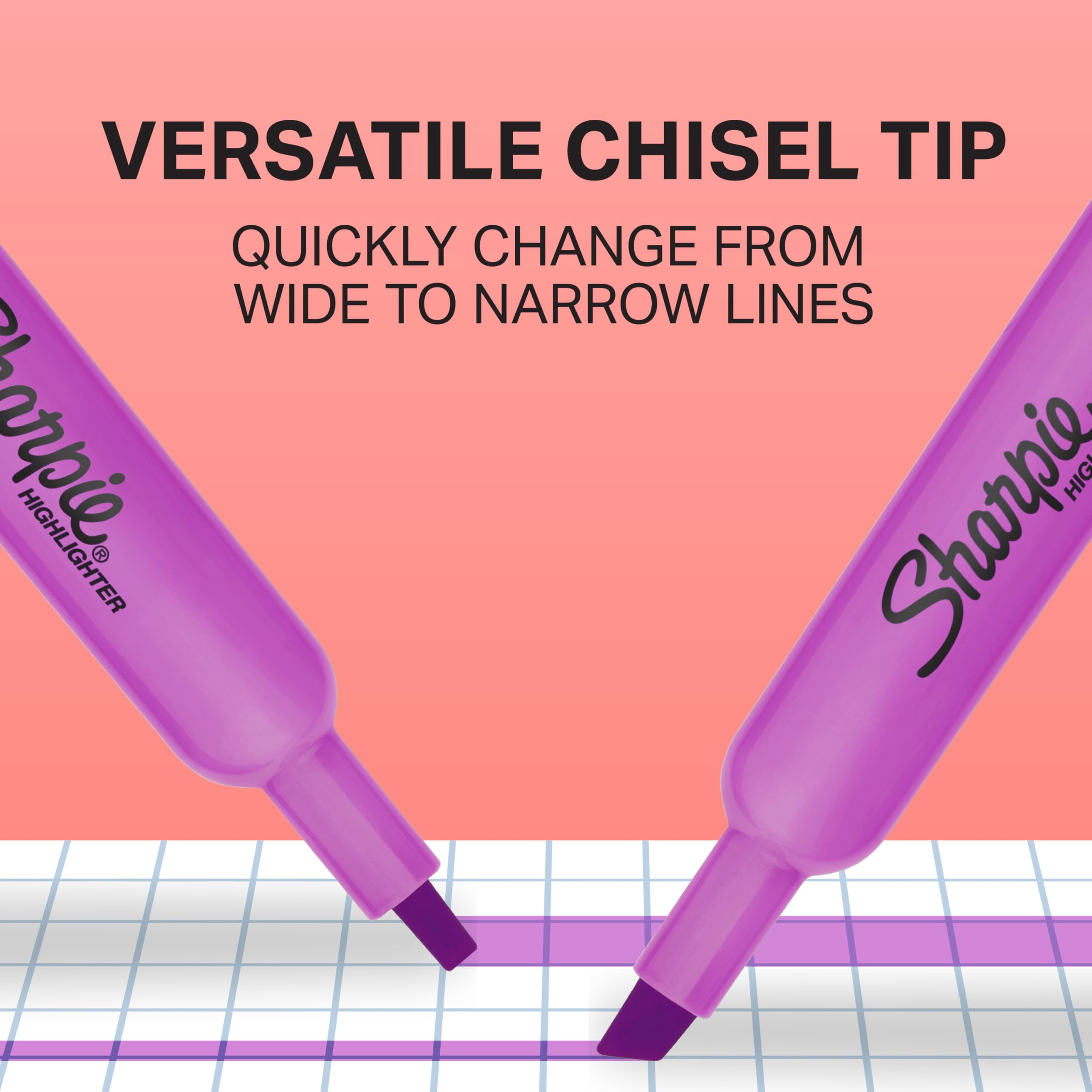 SHARPIE Tank Style Highlighters, Chisel Tip, Assorted, 12 Count