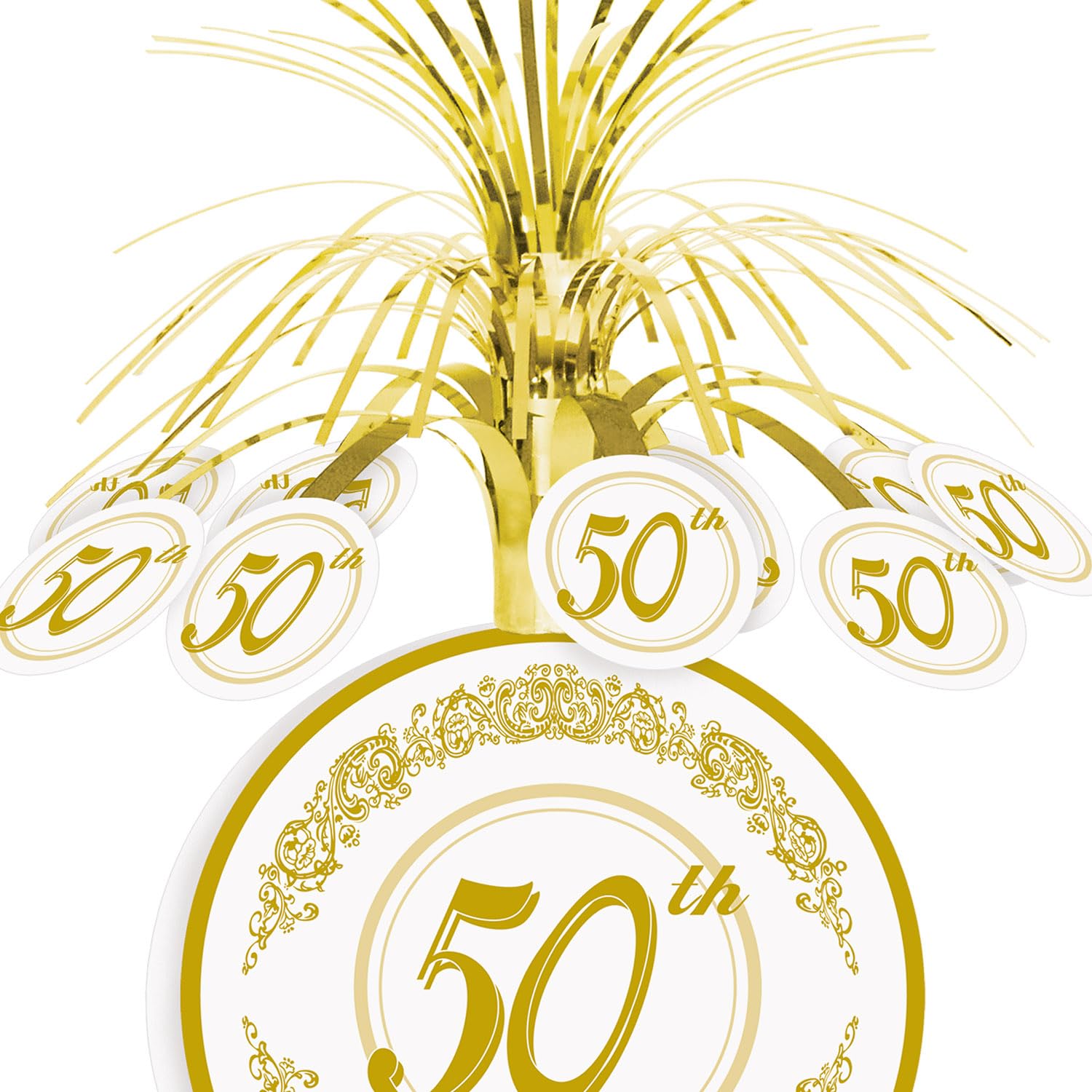 50th Anniversary Centerpiece Party Accessory (1 count) (1/Pkg)